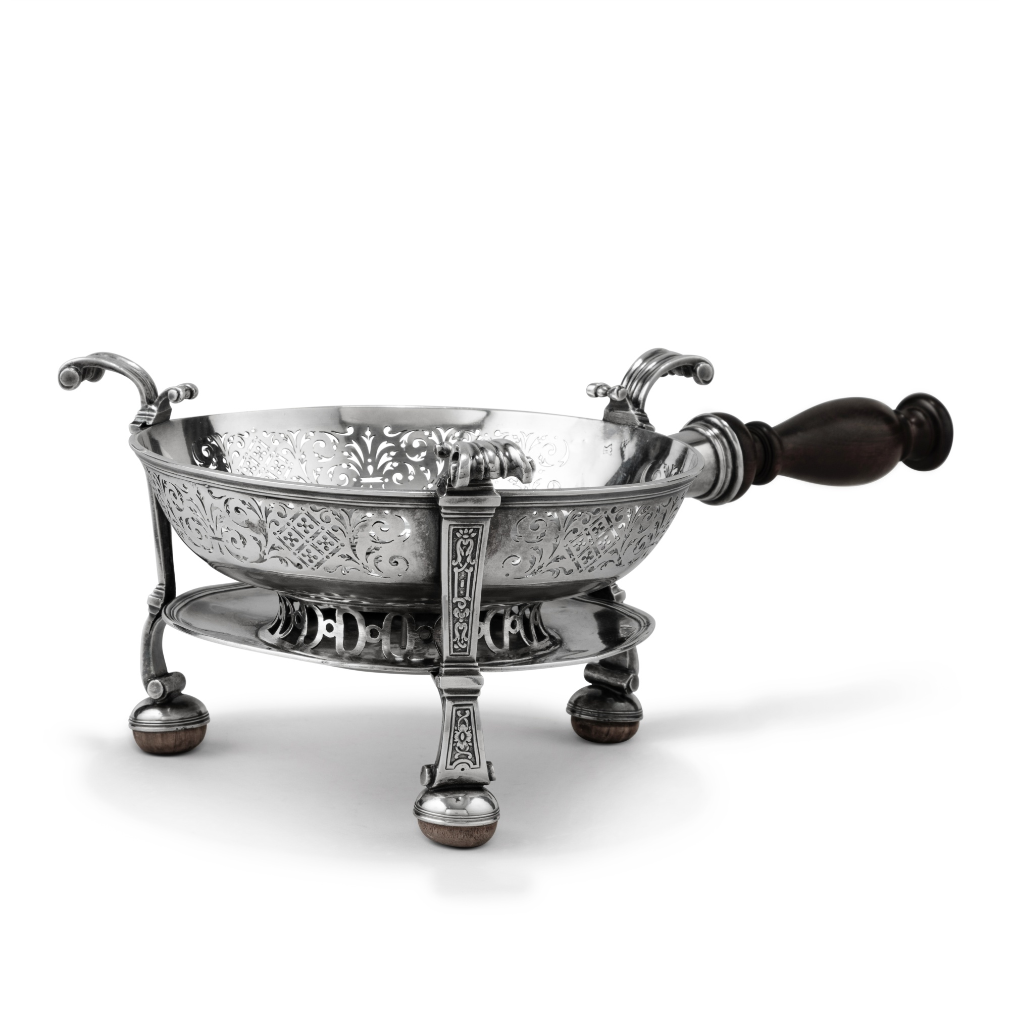 A large silver warming-stand, Paris, 1718-1719, apparently without ...