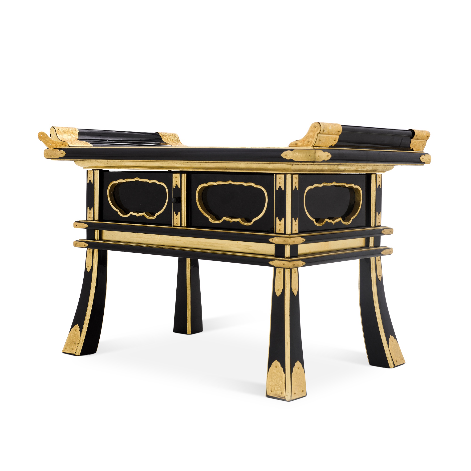 A Japanese lacquer kyozukue [altar stand], Showa period, 20th century ...