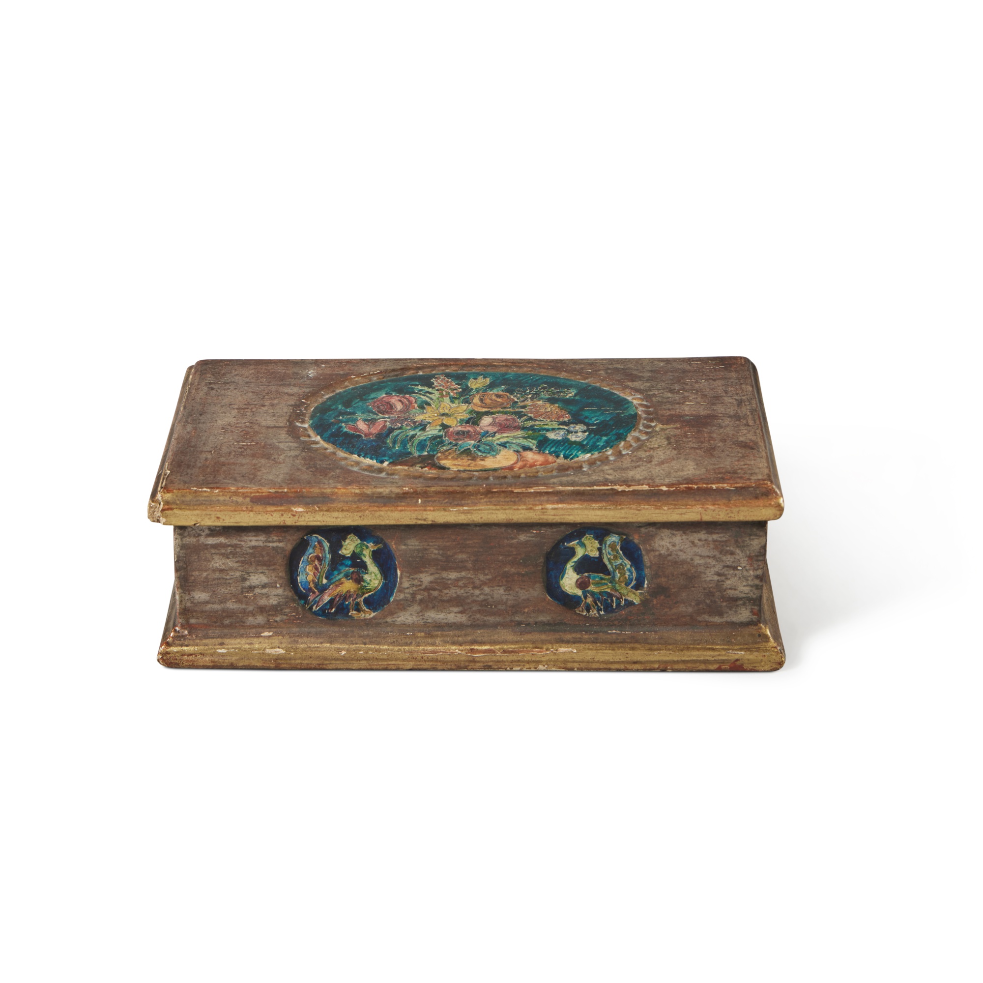 Peacocks, Flowers and Butterflies: Carved and Painted Box | Modern ...