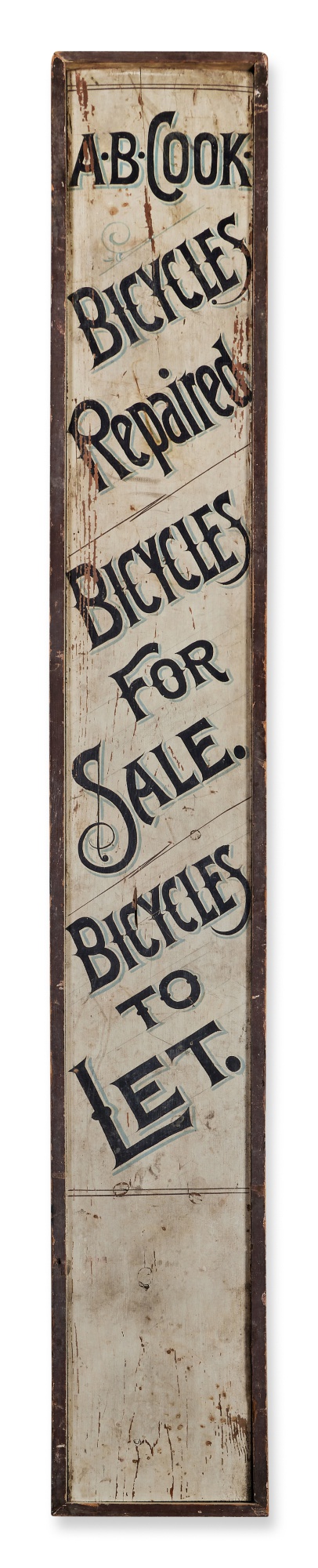 Polychrome-Paint-Decorated Bicycle Store Trade Sign, Circa 1890 ...