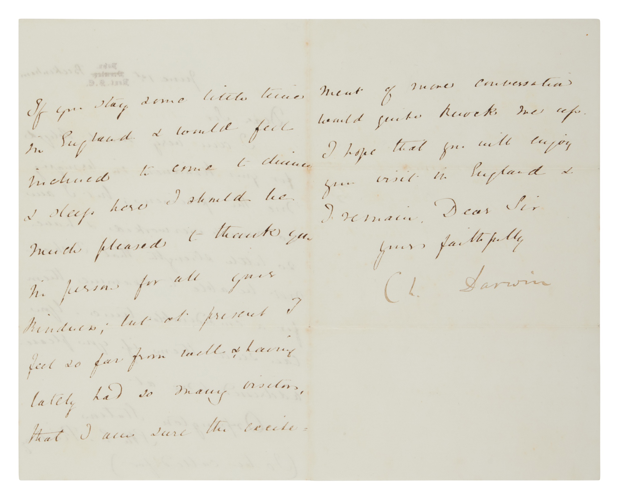Darwin, Charles | A fine series of letters on tailless dogs and rare ...