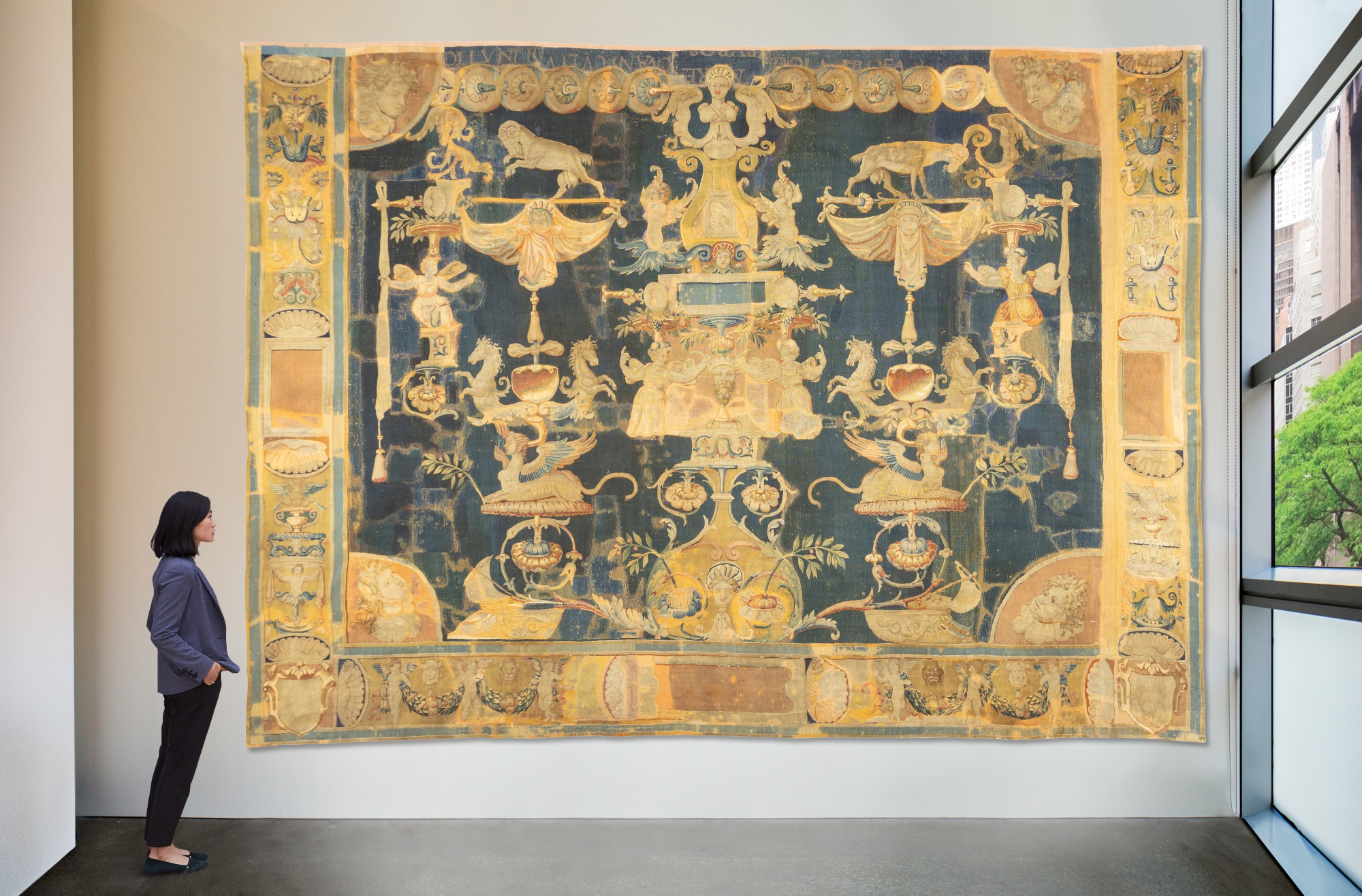 A Flemish grotesque tapestry panel, Brussels, after Perino del Vaga ...