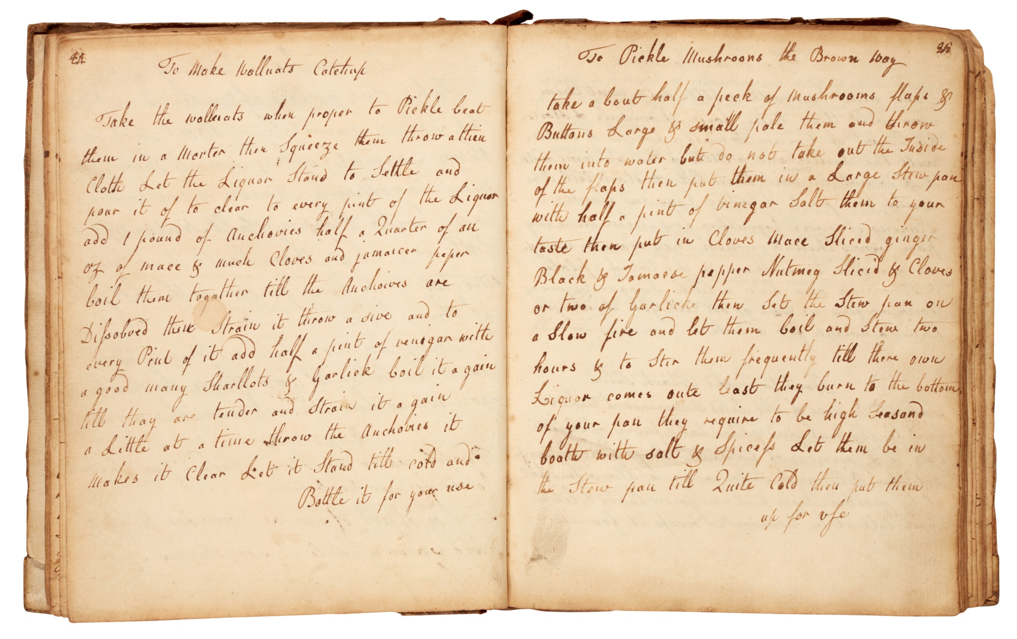 Manuscript Recipe Book belonging to Jane Harrison, 18th century | Books ...