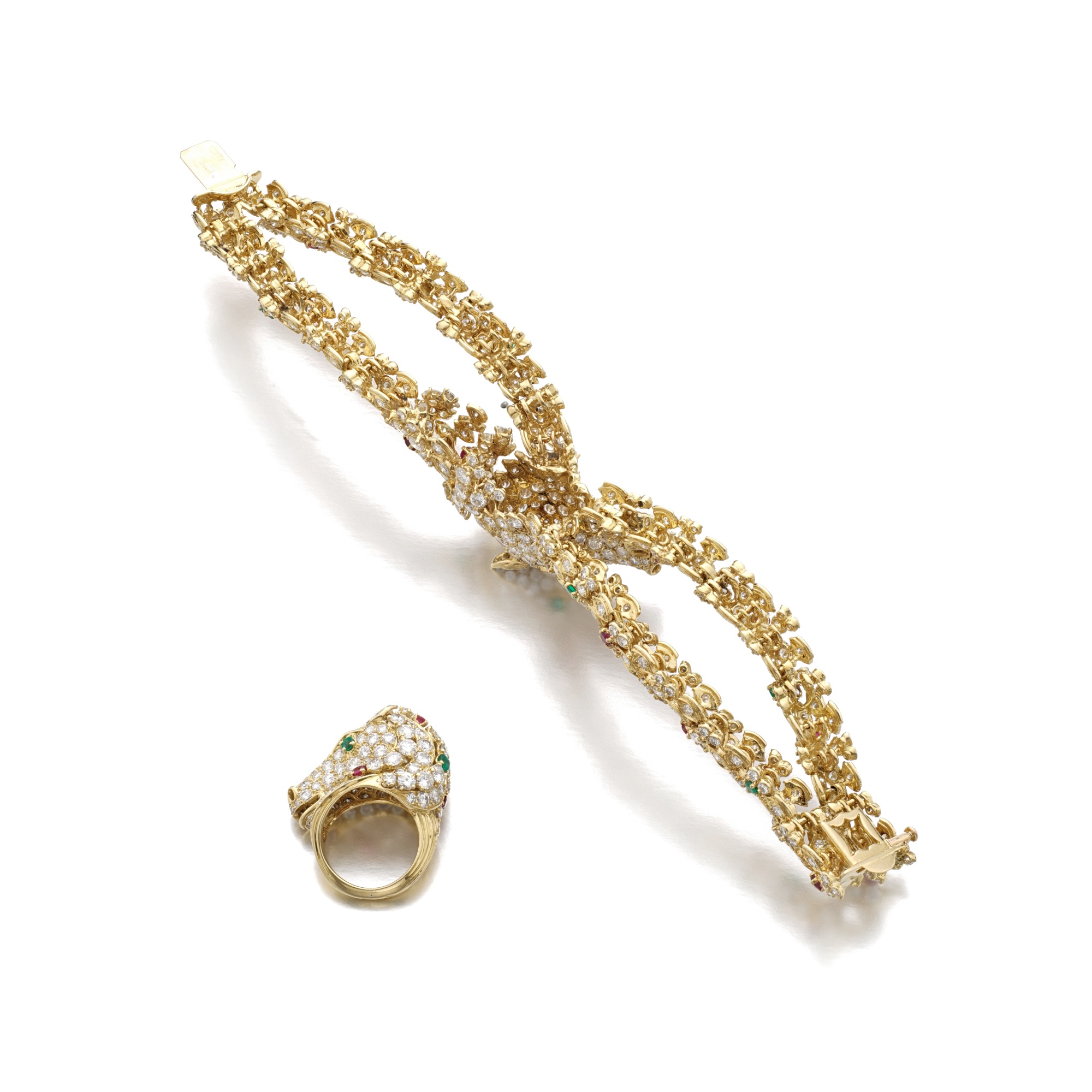 Emerald, ruby and diamond demi-parure | Important Jewels | 2022 | Sotheby's