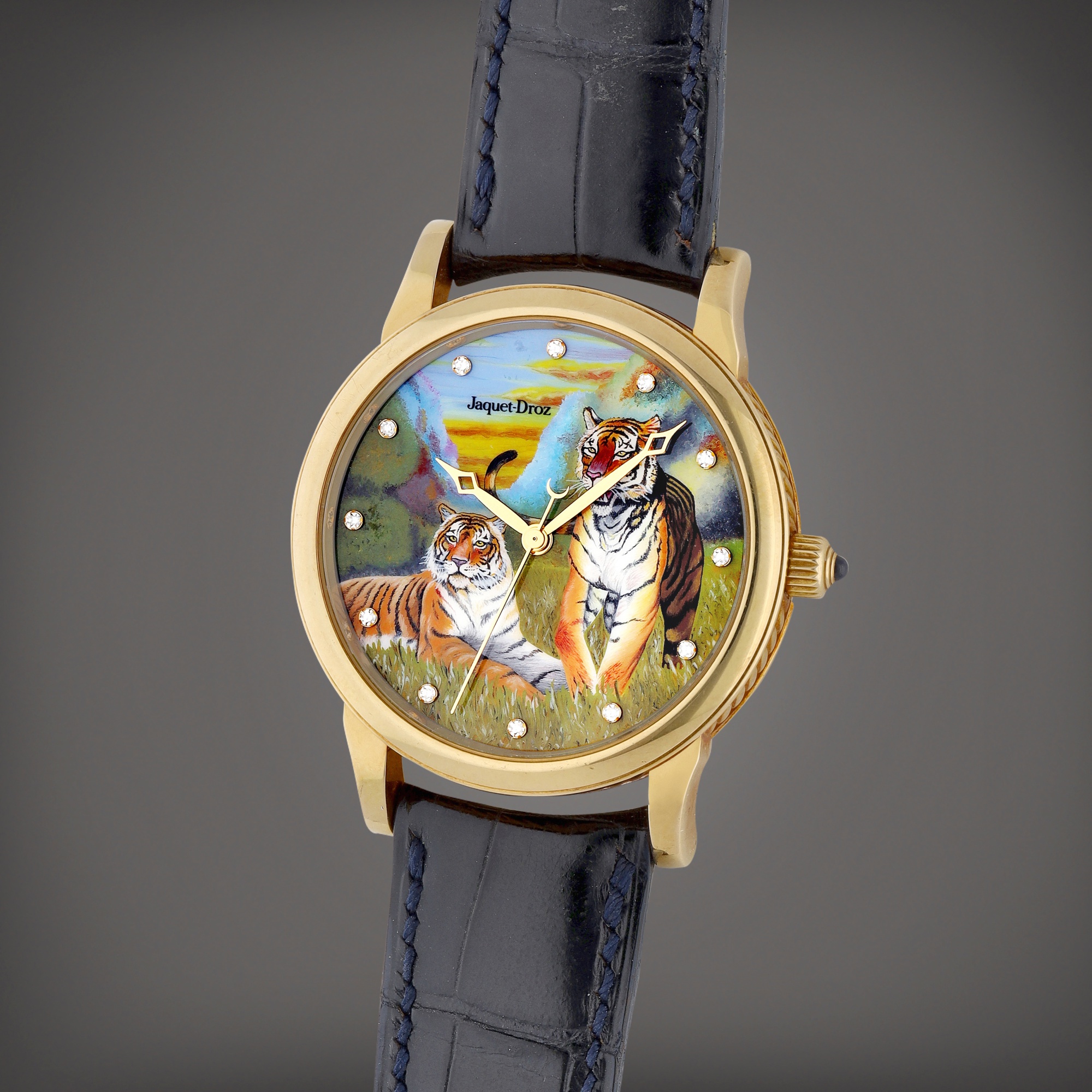 Reference 2225 | A yellow gold and diamond-set wristwatch with enamel ...