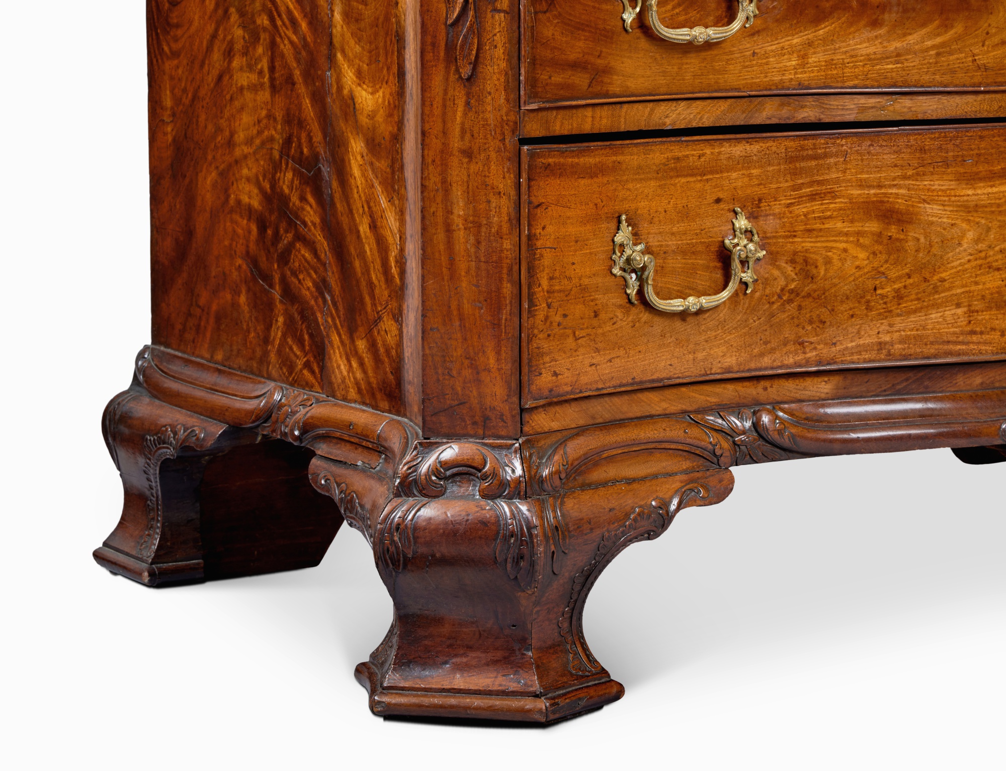 A Chippendale Mahogany Serpentine-Front and Side Dressing Chest of ...
