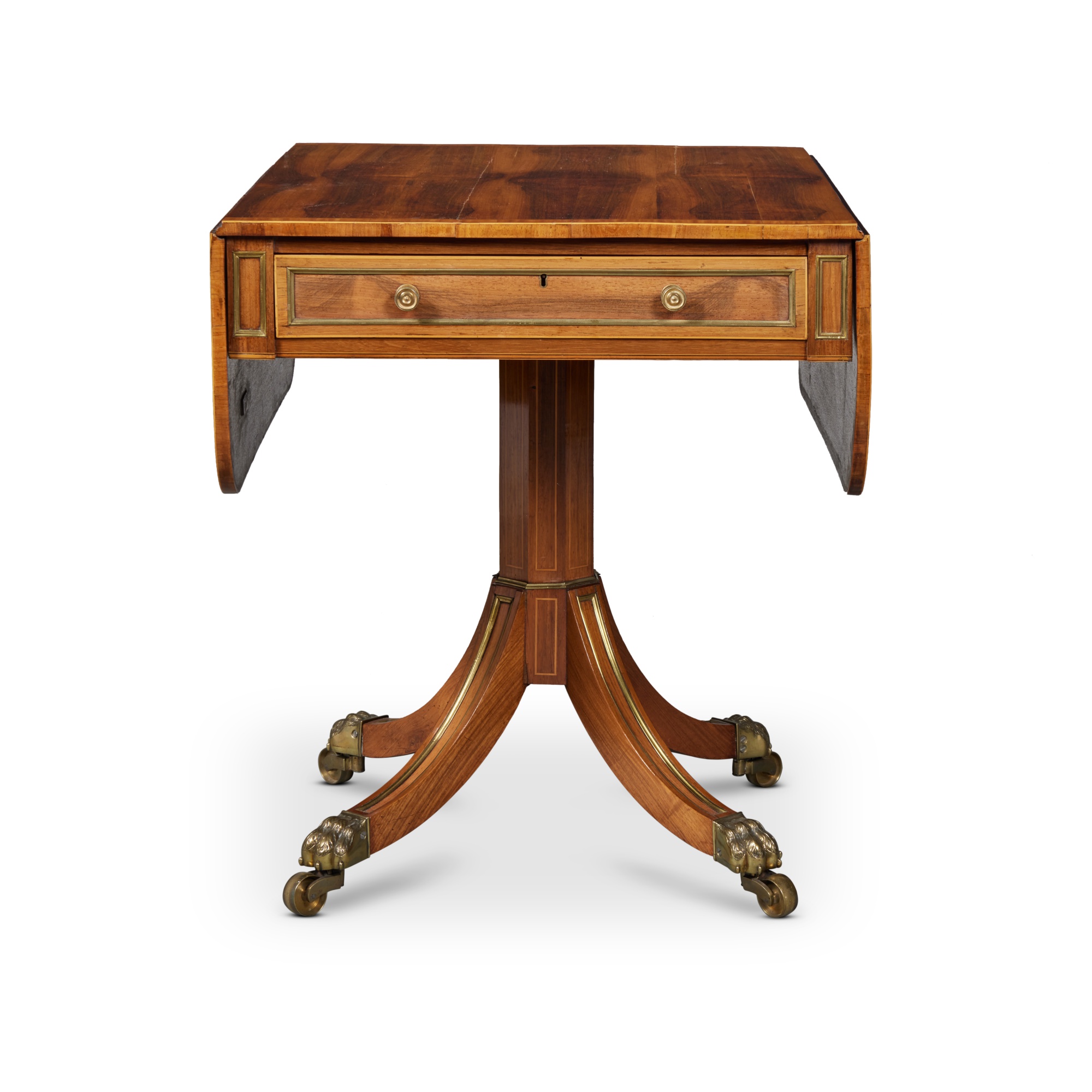 A Regency Mahogany and Tulipwood Inlaid Sofa Table, Circa 1820 ...