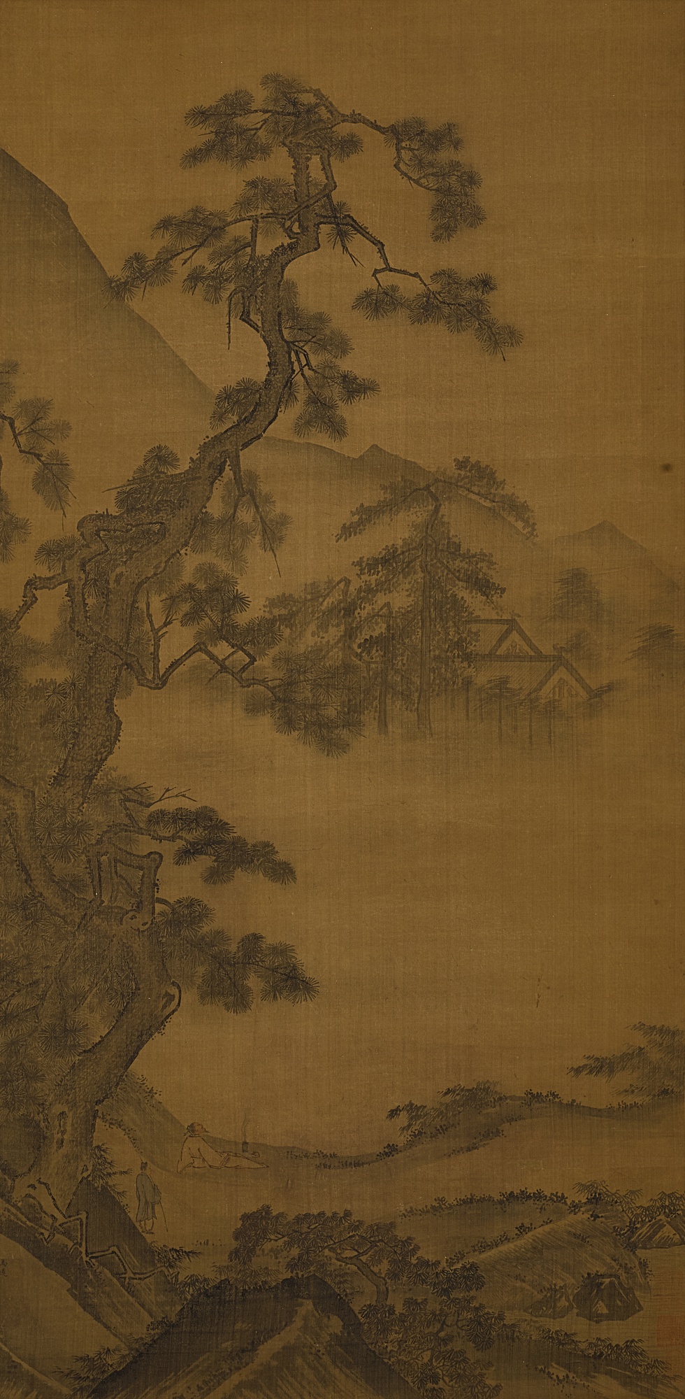 Attributed to Ma Yuan, Scholar under a Pine | 馬遠(款) 松下遠眺 | Fine ...