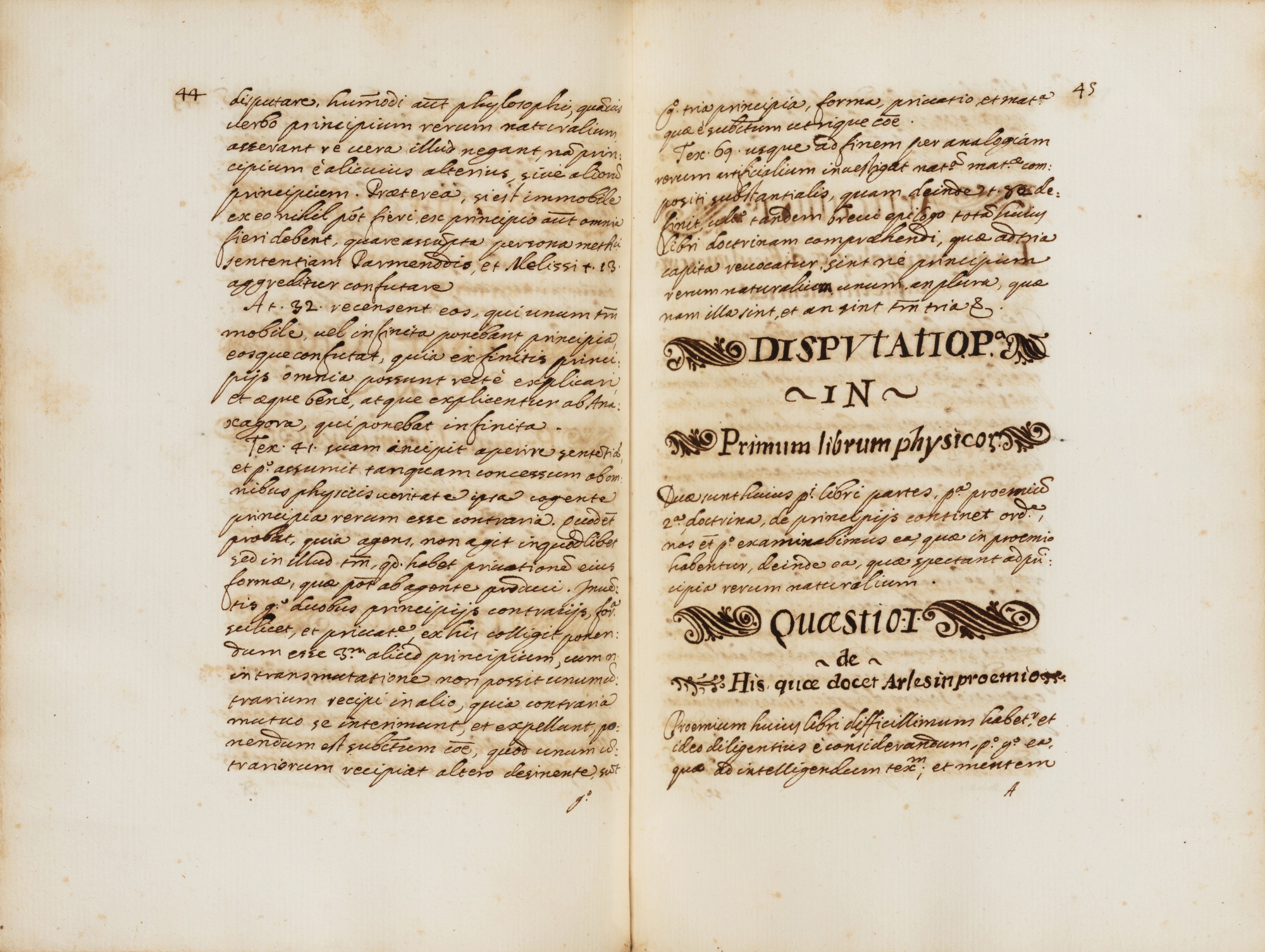 Physicorum artis disputationes... Rome, vers 1607. Belle reliure ...