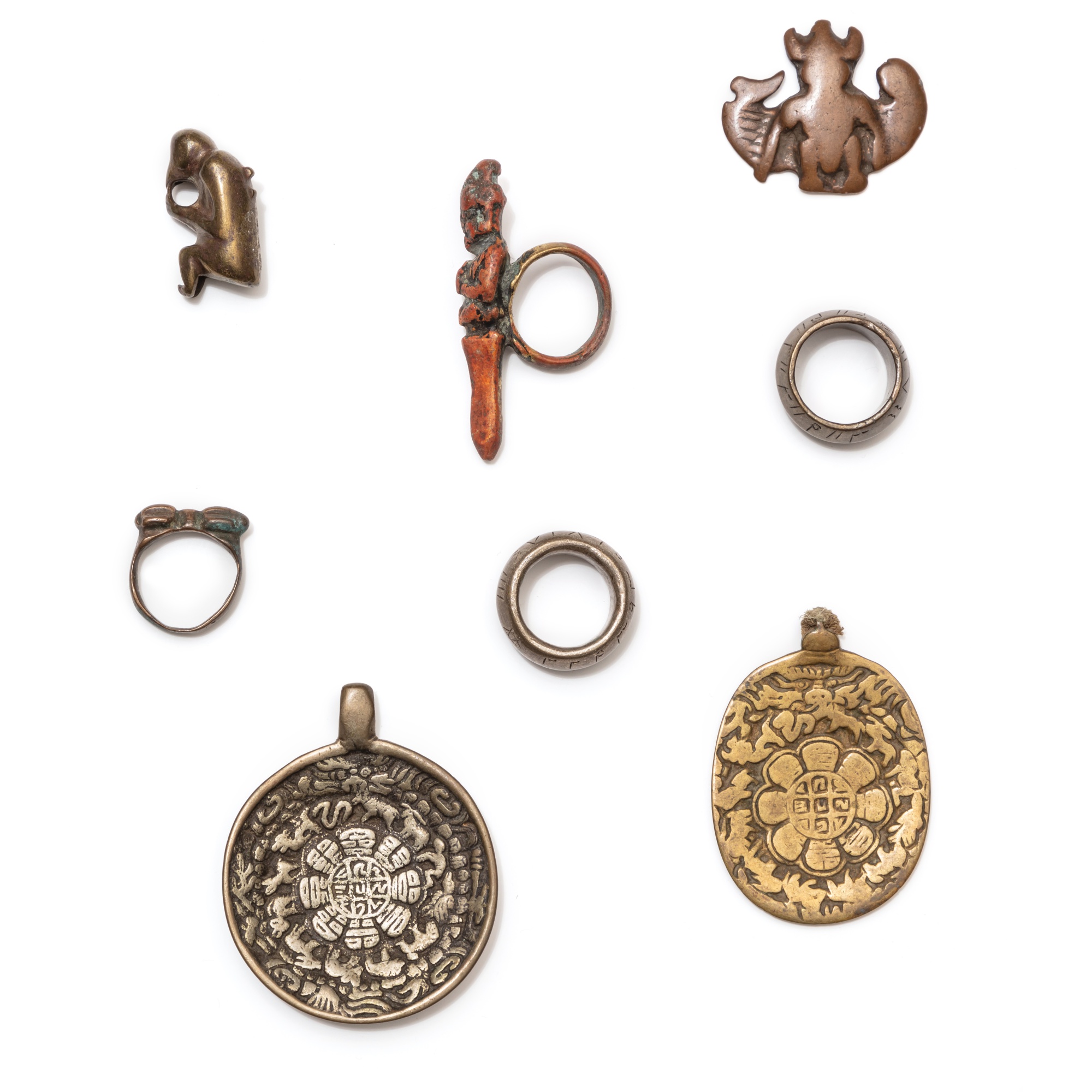 A study collection of thirty ornaments, Thokcha, Himalayan regions ...