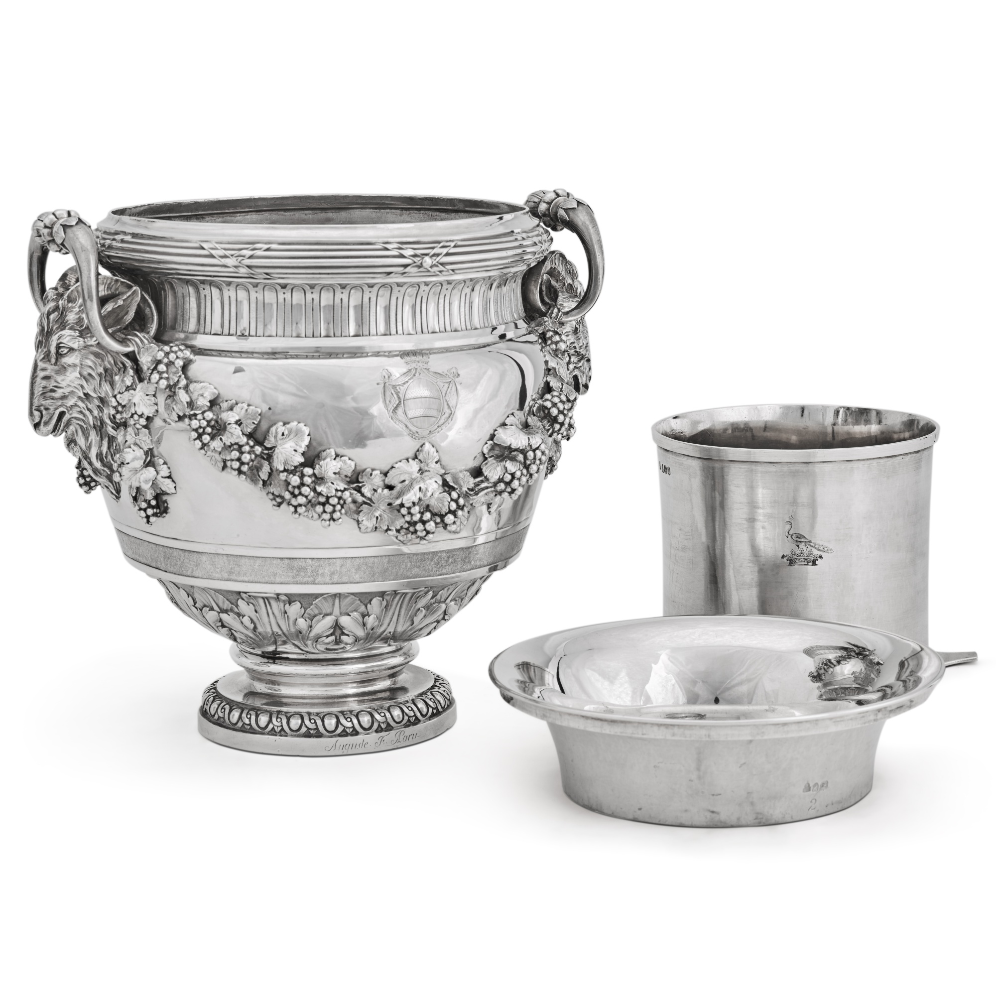 A highly important pair of French silver wine coolers, Robert-Joseph ...