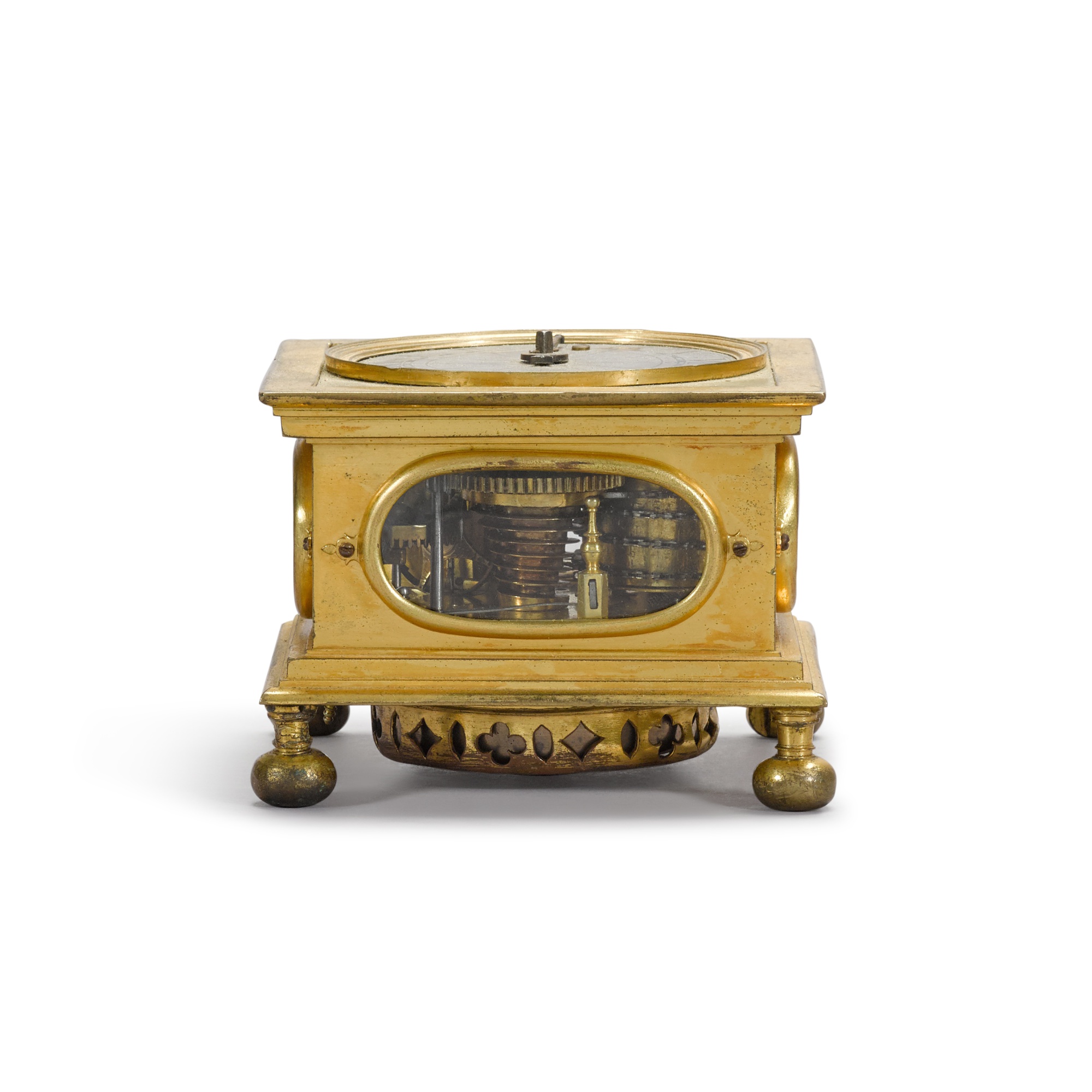 A renaissance gilt-brass horizontal table clock, Samuel Haug, Augsburg ...