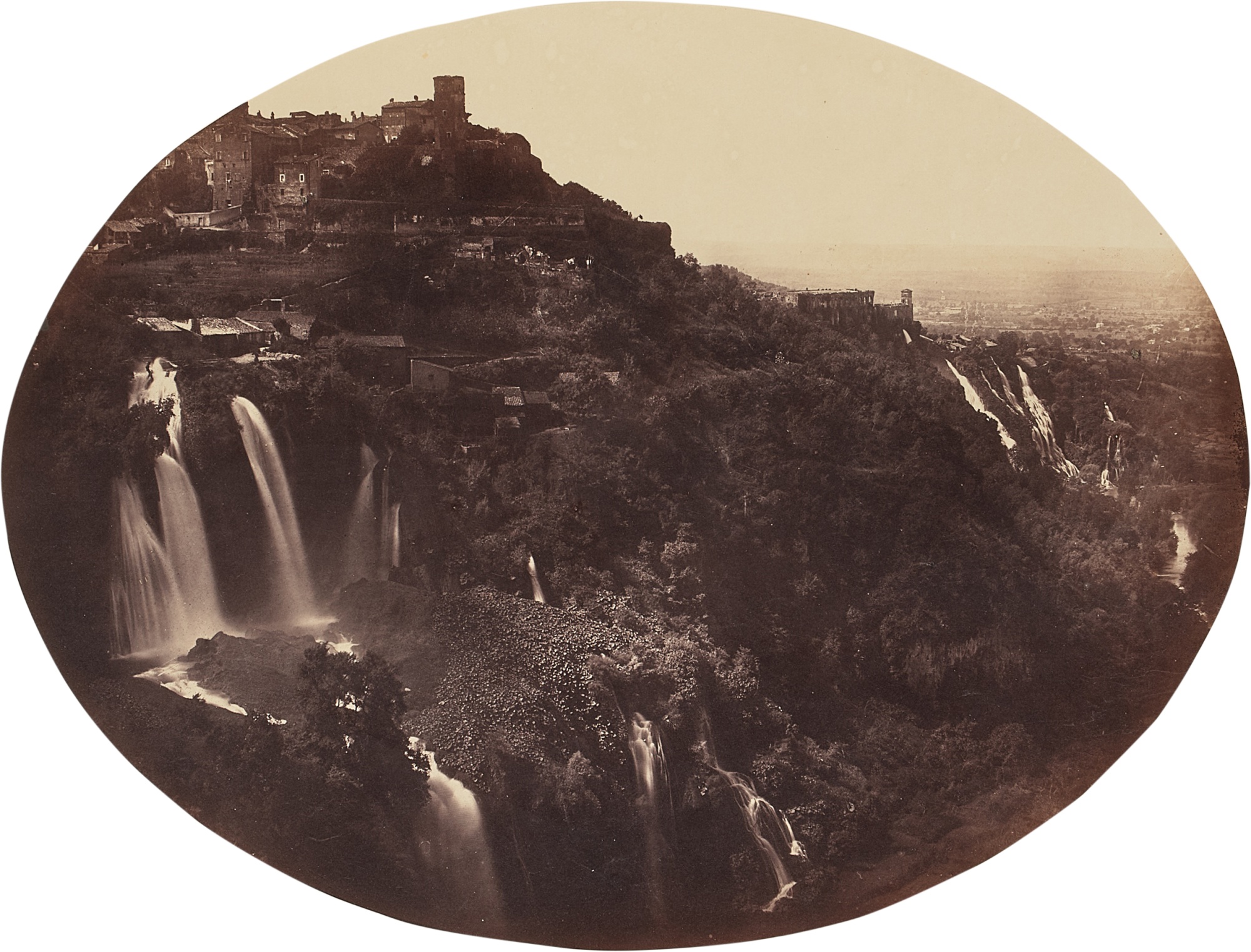 The Valley of the Anio, with the Upper and Lower Cascatelle, Mecenas's ...