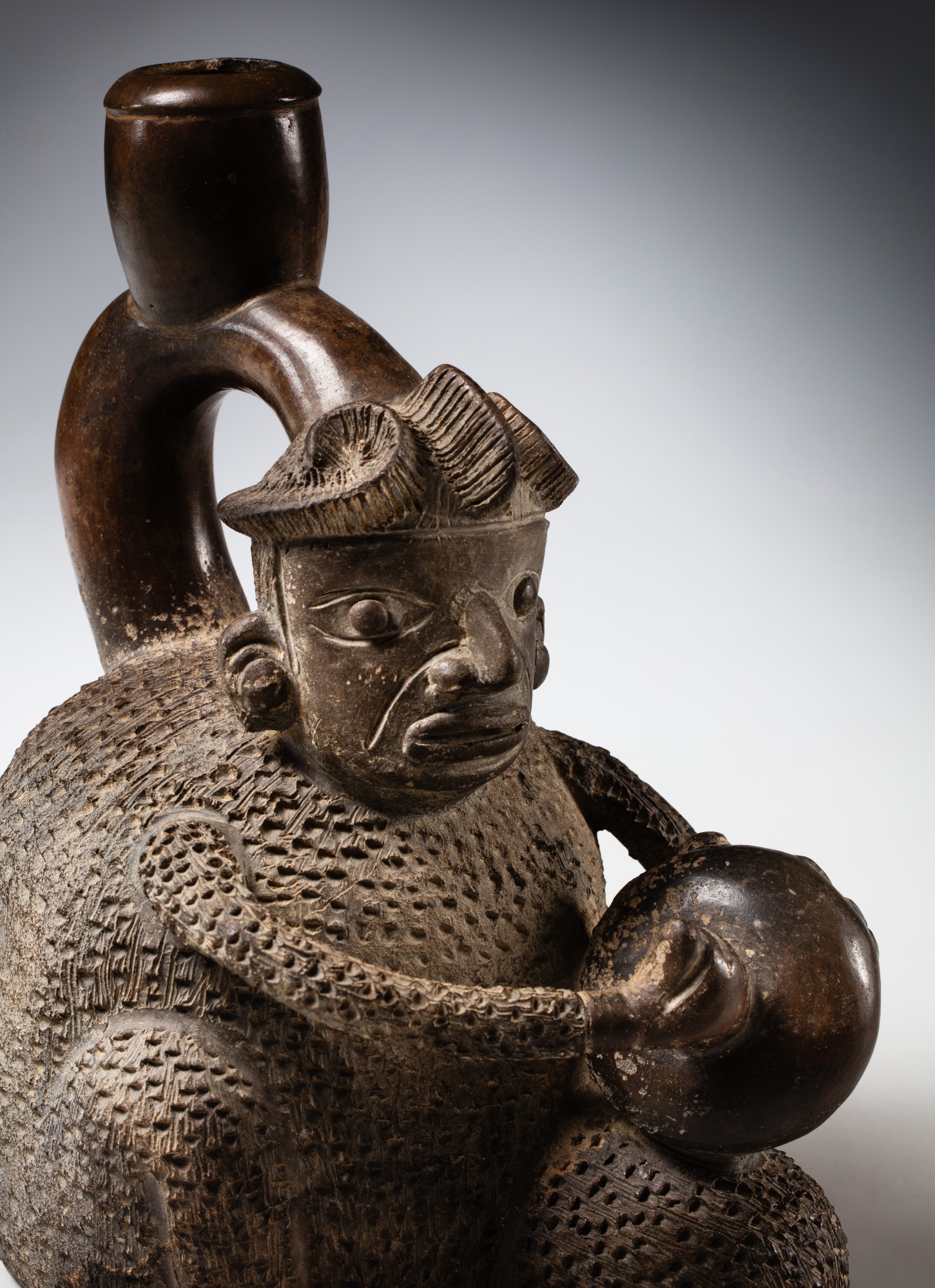 Vase, Chavin, Pérou, ca. 700-400 av. J-C. | Chavin Figural Vessel, Peru, ca. 700-400 BC | Art d ...