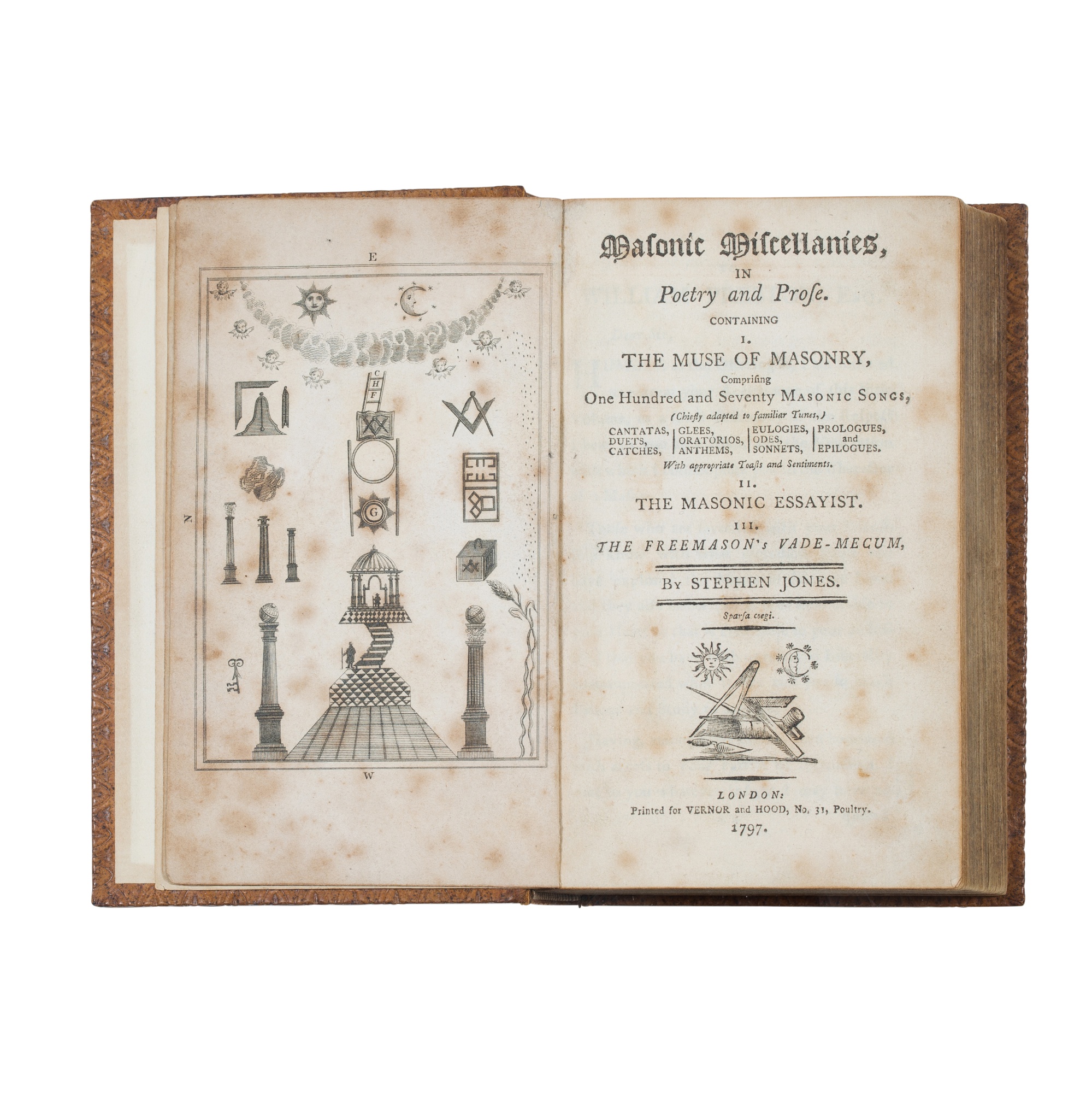 Masonic Miscellanies in Poetry and Prose... Londres, 1797. Reliure ...
