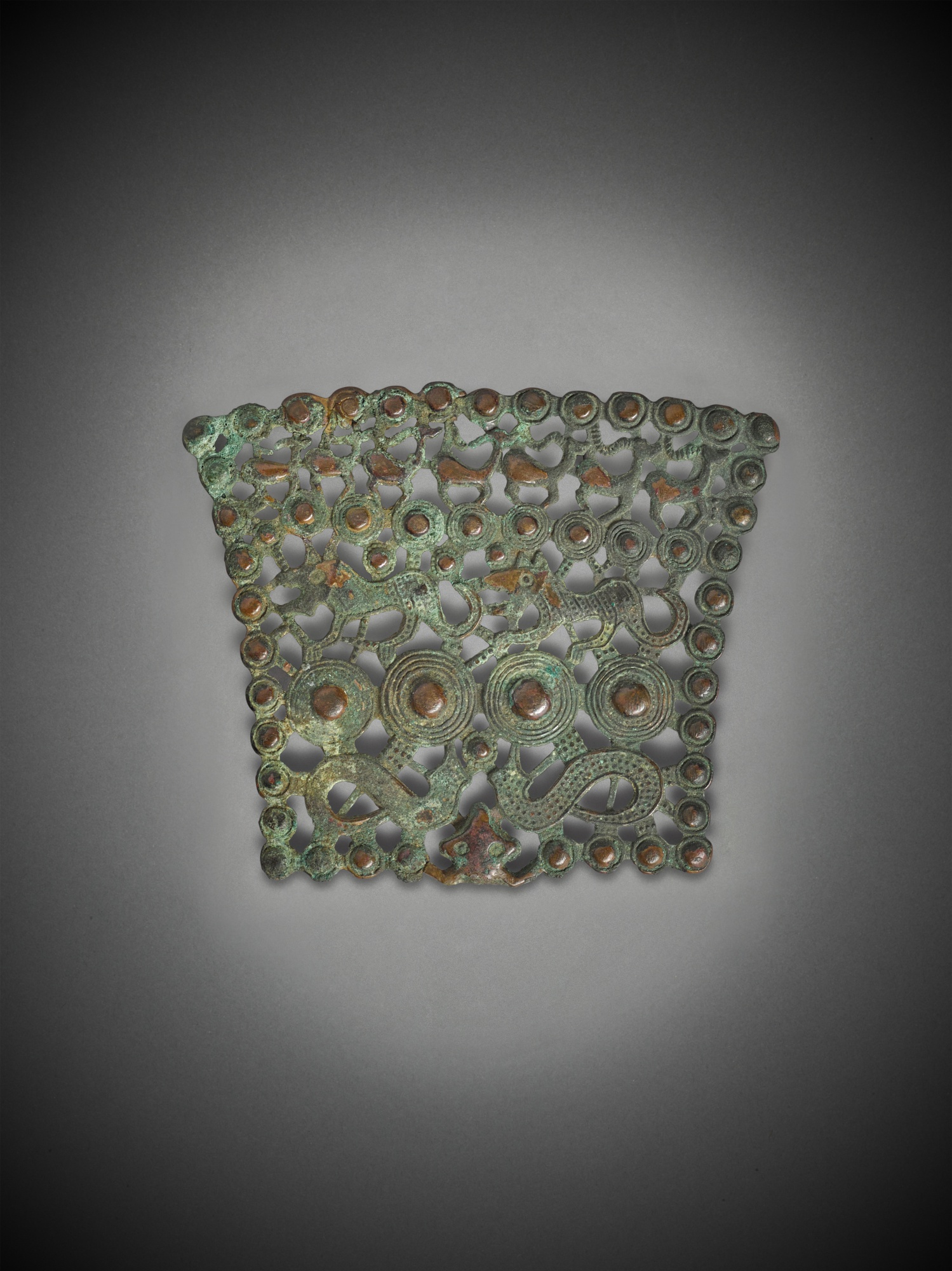 A bronze openwork 'mythical beasts' plaque Eastern Zhou dynasty | The ...