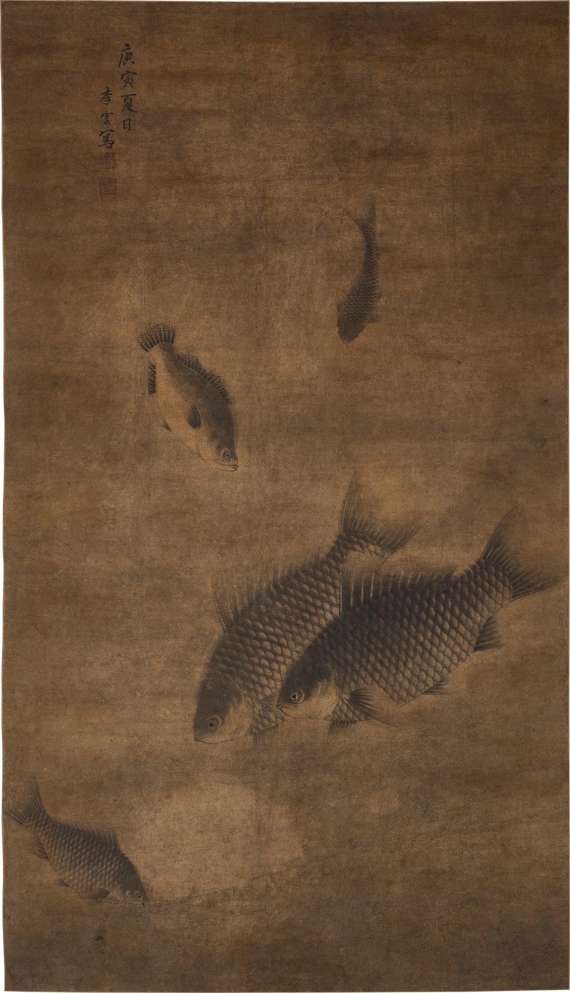 Li Yun (Qing Dynasty) 李雲 | Fish 五魚圖 | Fine Classical Chinese Paintings ...