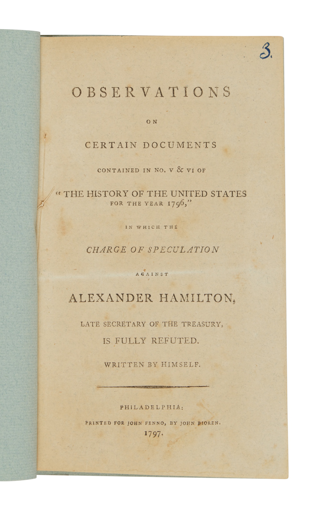 Hamilton, Alexander | First edition of the notorious "Reynolds pamphlet ...