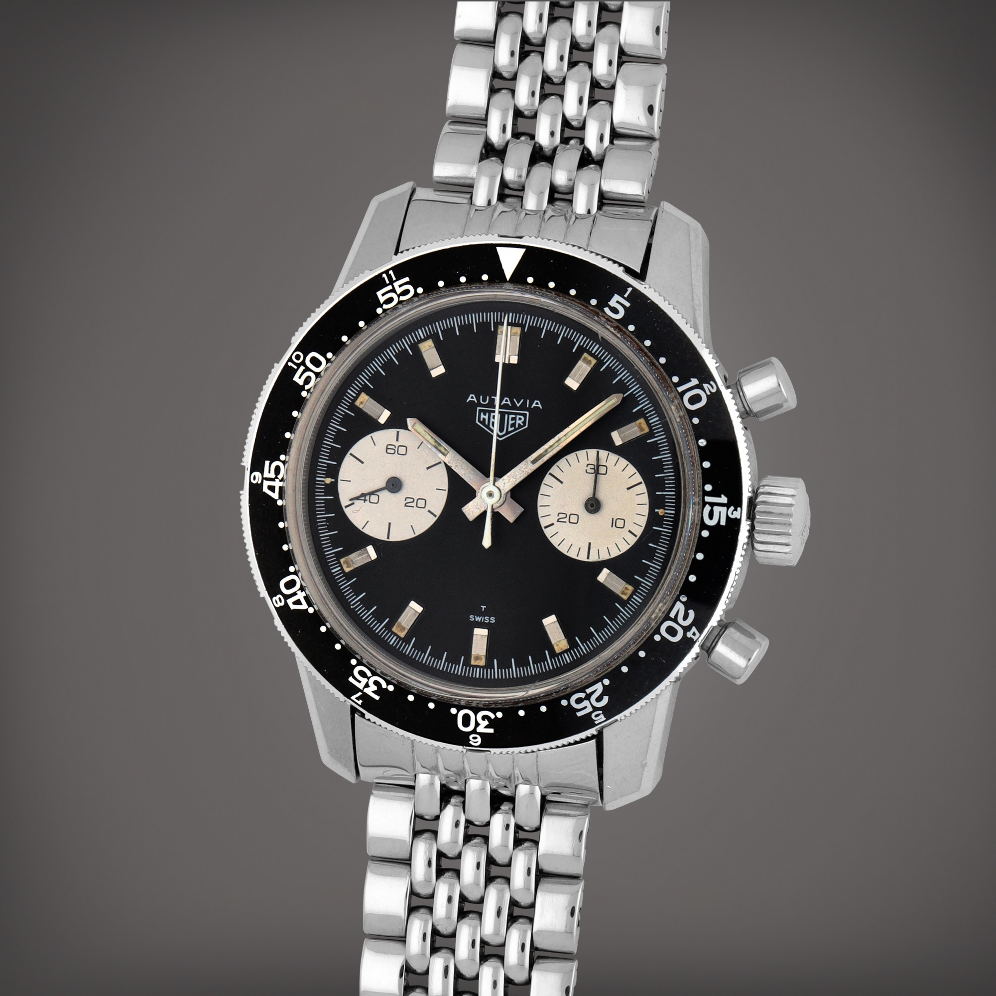 Autavia, Reference 7763 | A stainless steel chronograph wristwatch with ...