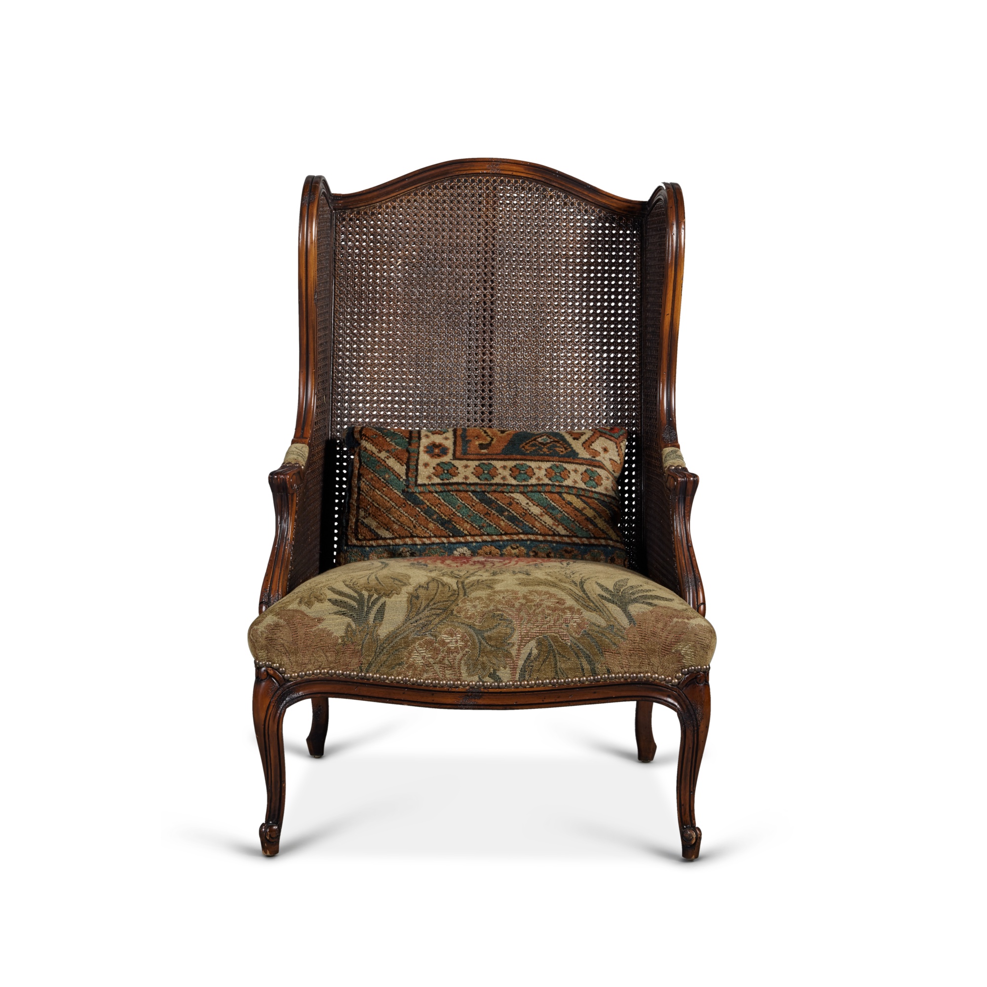A Louis XV Style Beechwood Caned Wingback Armchair | A Life & Legacy ...