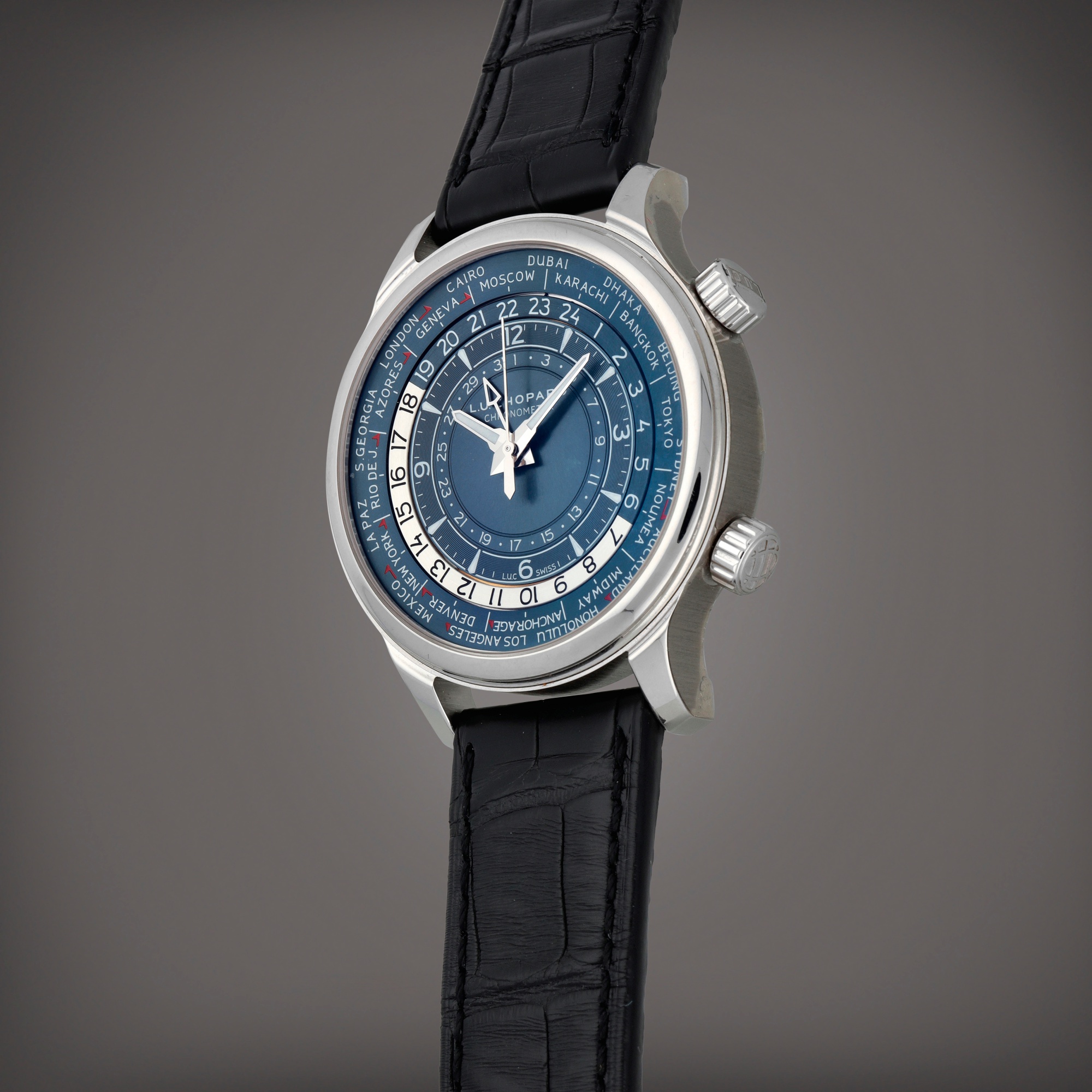 Time Traveler One, Reference 1942 | A platinum world time wristwatch ...