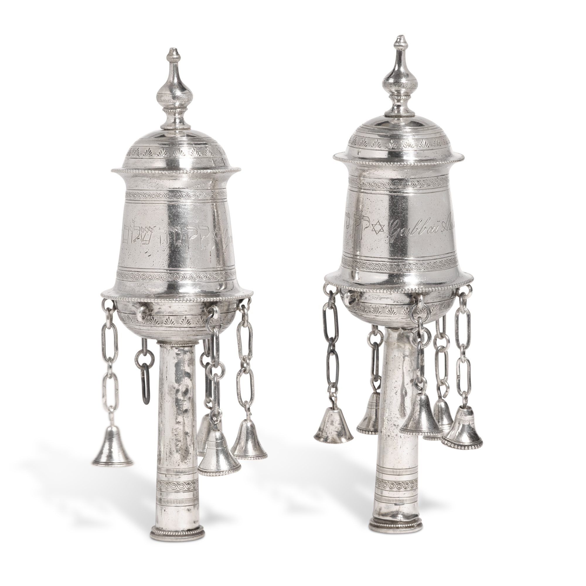 A Pair of Egyptian Silver Torah Finials, Cairo, circa 1900 | The ...