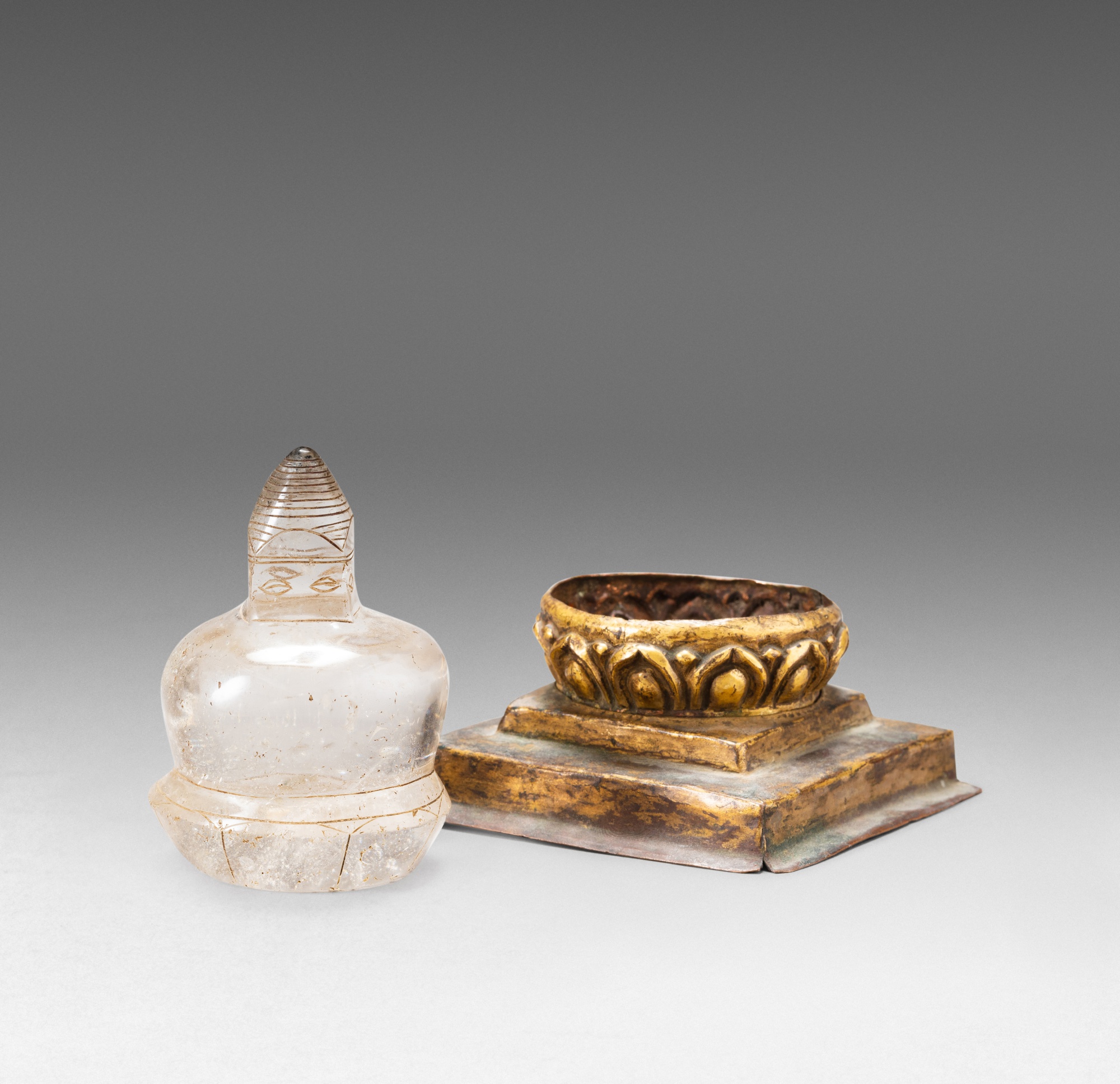 A rock crystal stupa Nepal, 19th century | 尼泊爾 十九世紀 水晶佛塔 | Asian Arts ...