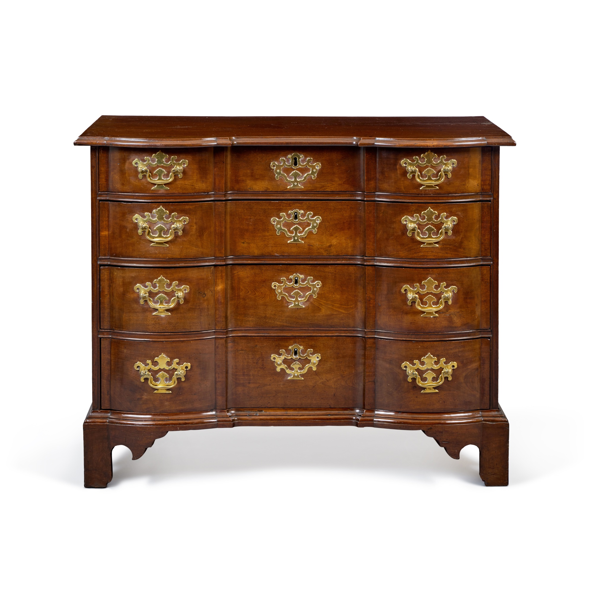 A Chippendale Mahogany Block-Front Chest of Drawers, Boston ...