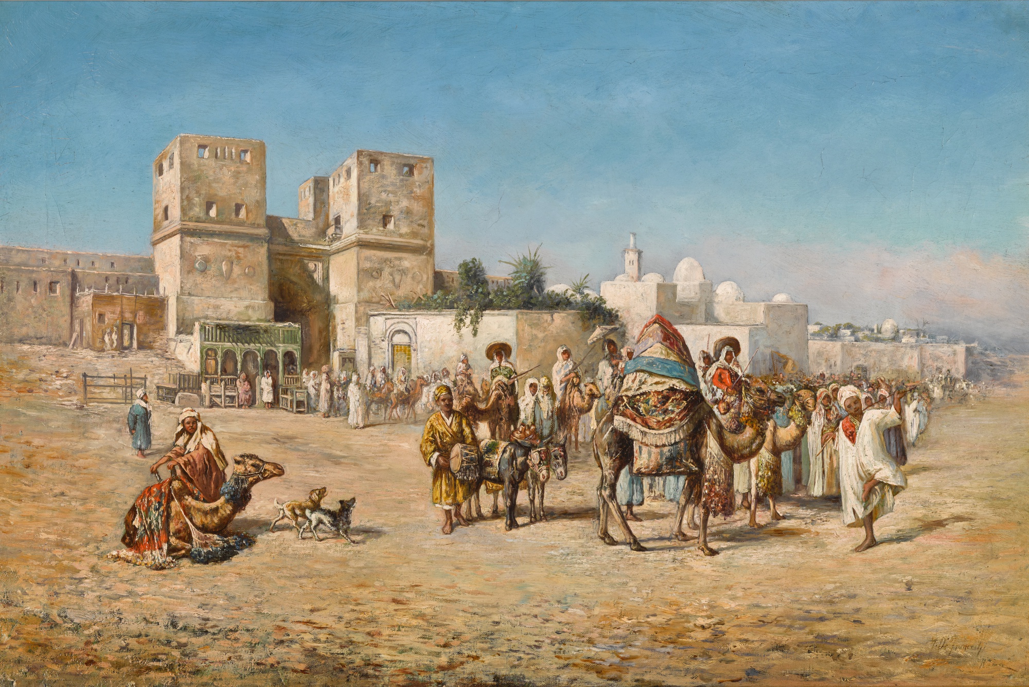 Caravan Departing Bab al-Nasr, Cairo | The Orientalist Sale | 2023 ...