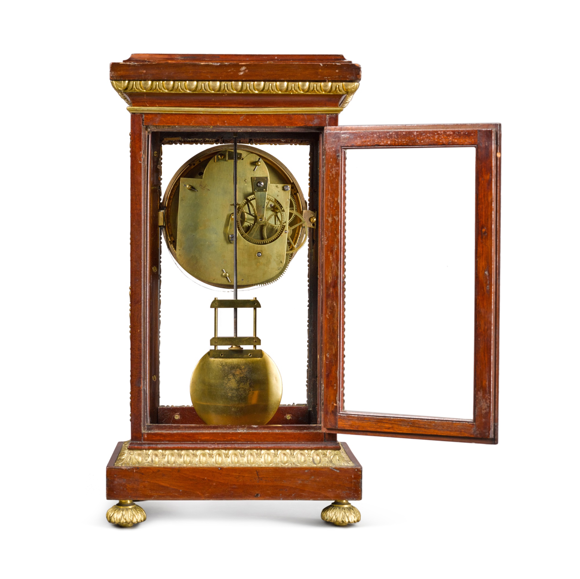 A Louis XVI gilt-mounted mahogany table regulator, late 18th century ...