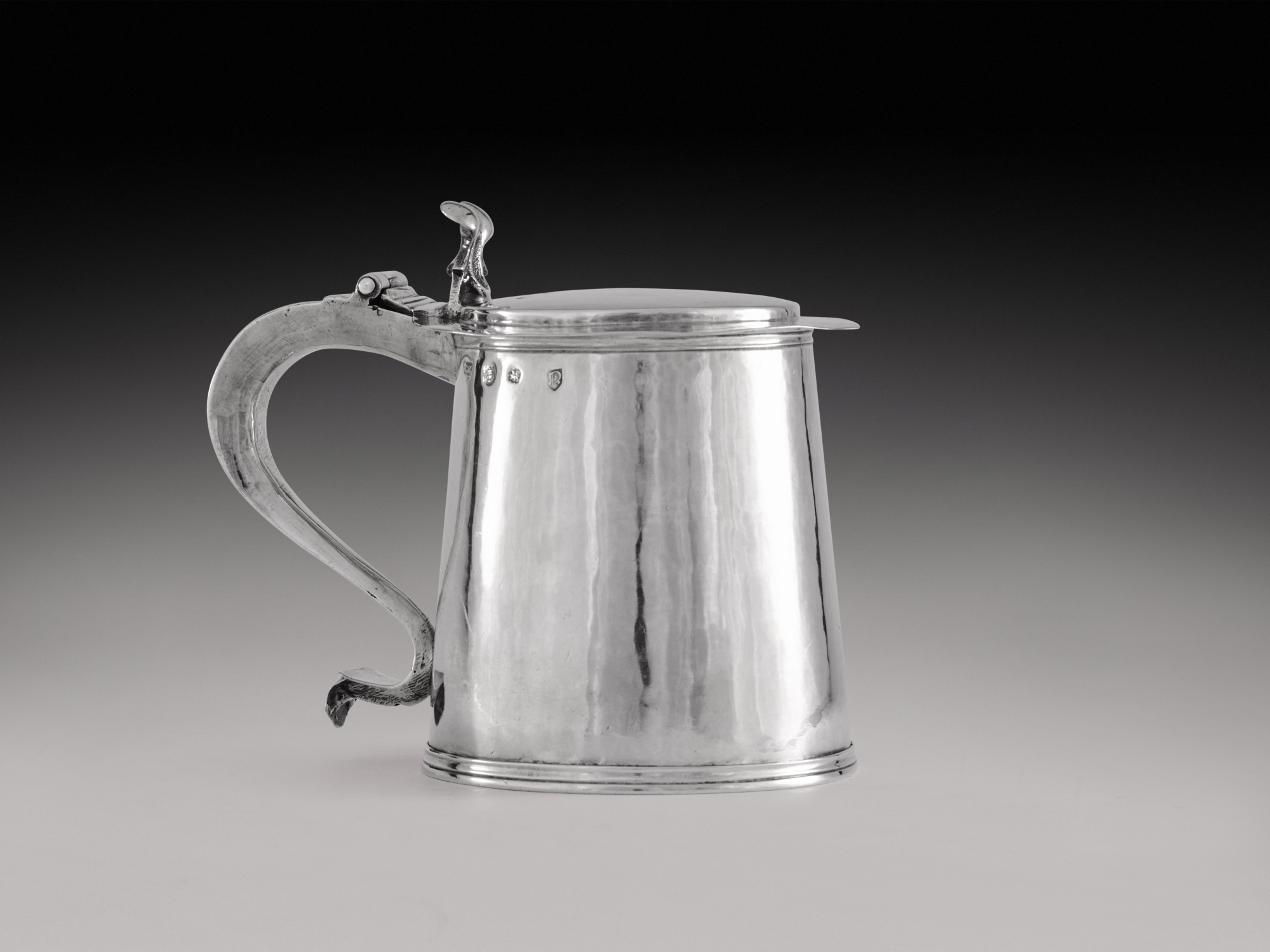 A Charles II silver tankard, maker's mark CK probably for Christopher ...