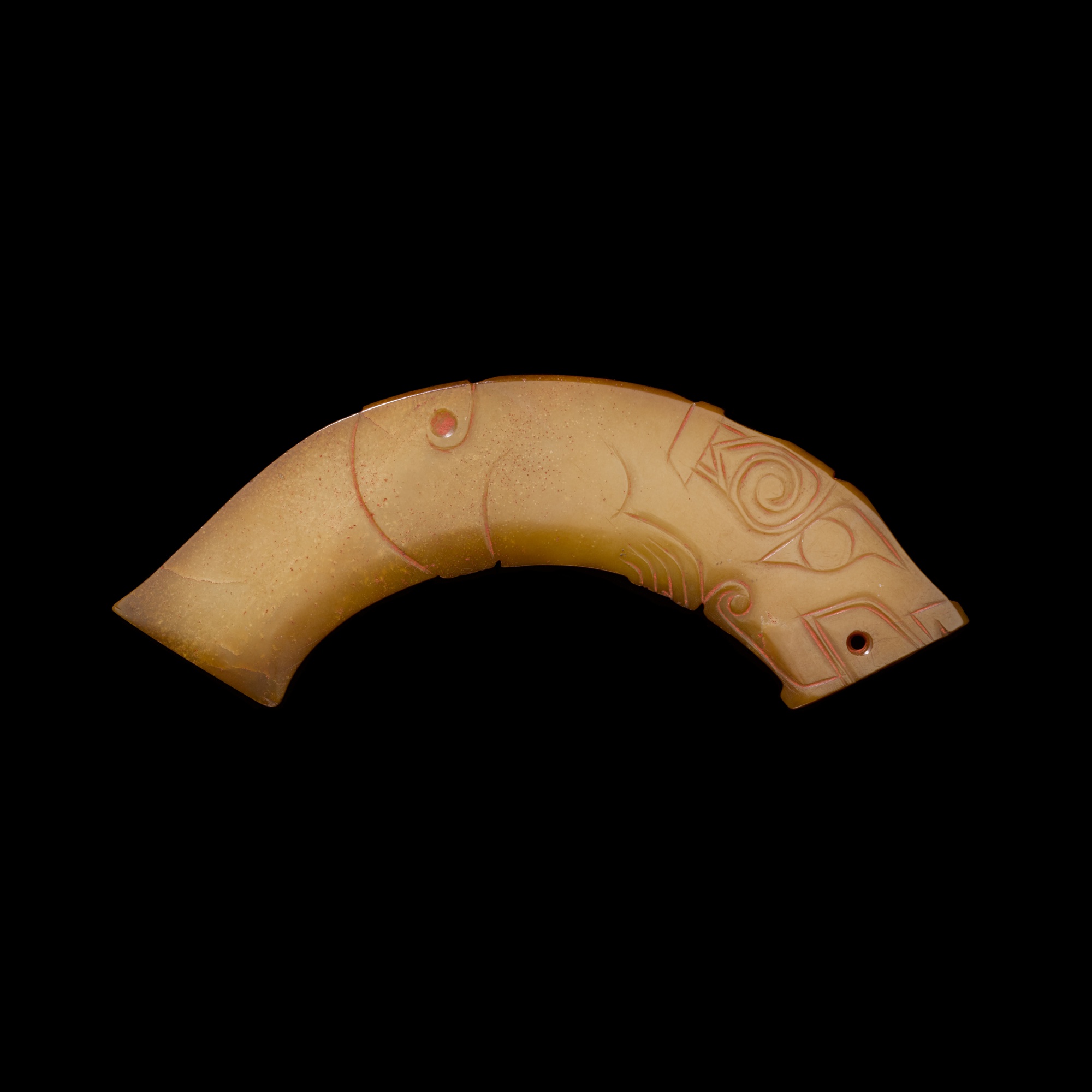 A jade dragon pendant, Shang dynasty | 商 玉雕龍紋珮 | HOTUNG | 何東 The ...