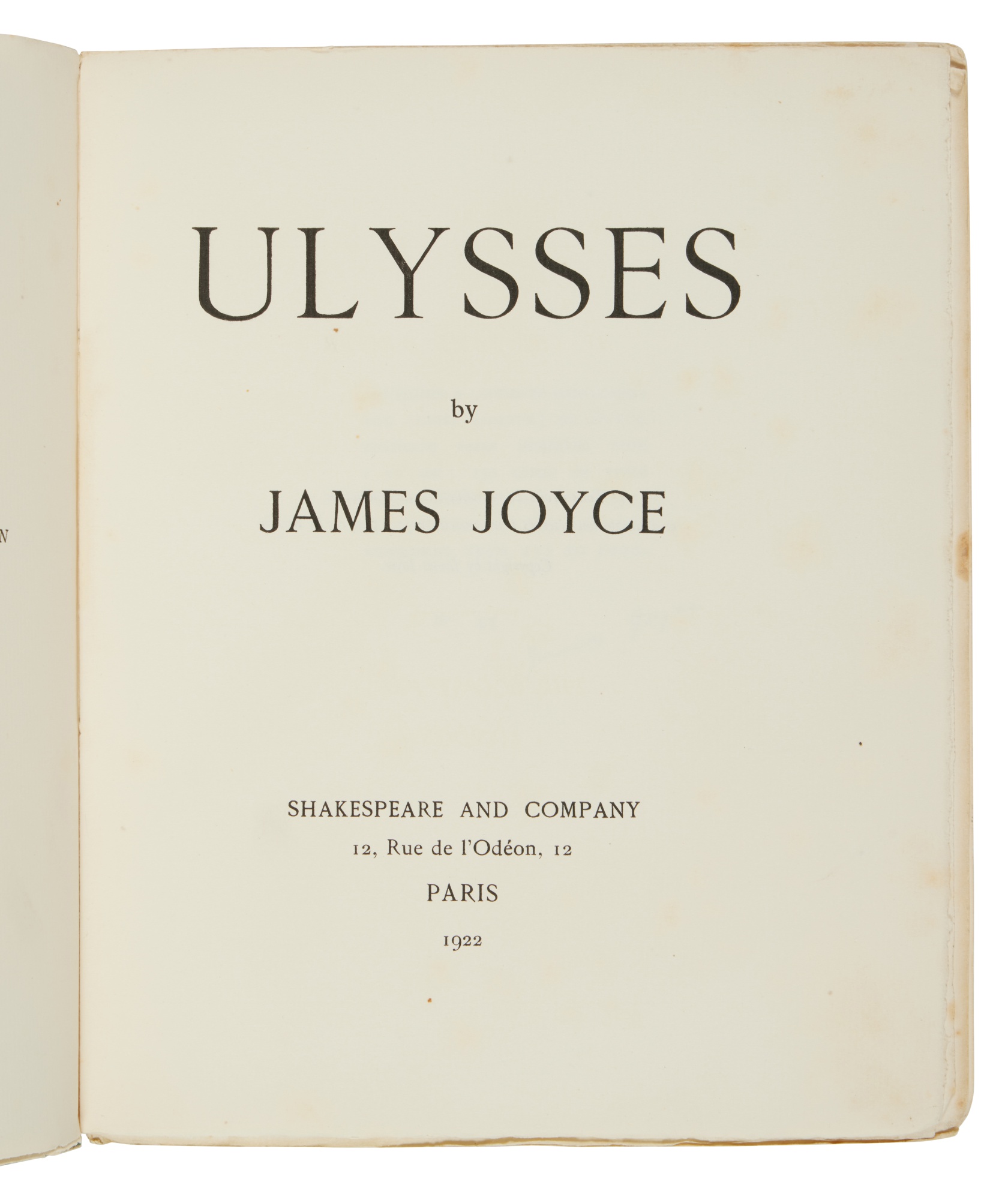 Joyce, James | An association copy, number 41 of only 100 numbered ...