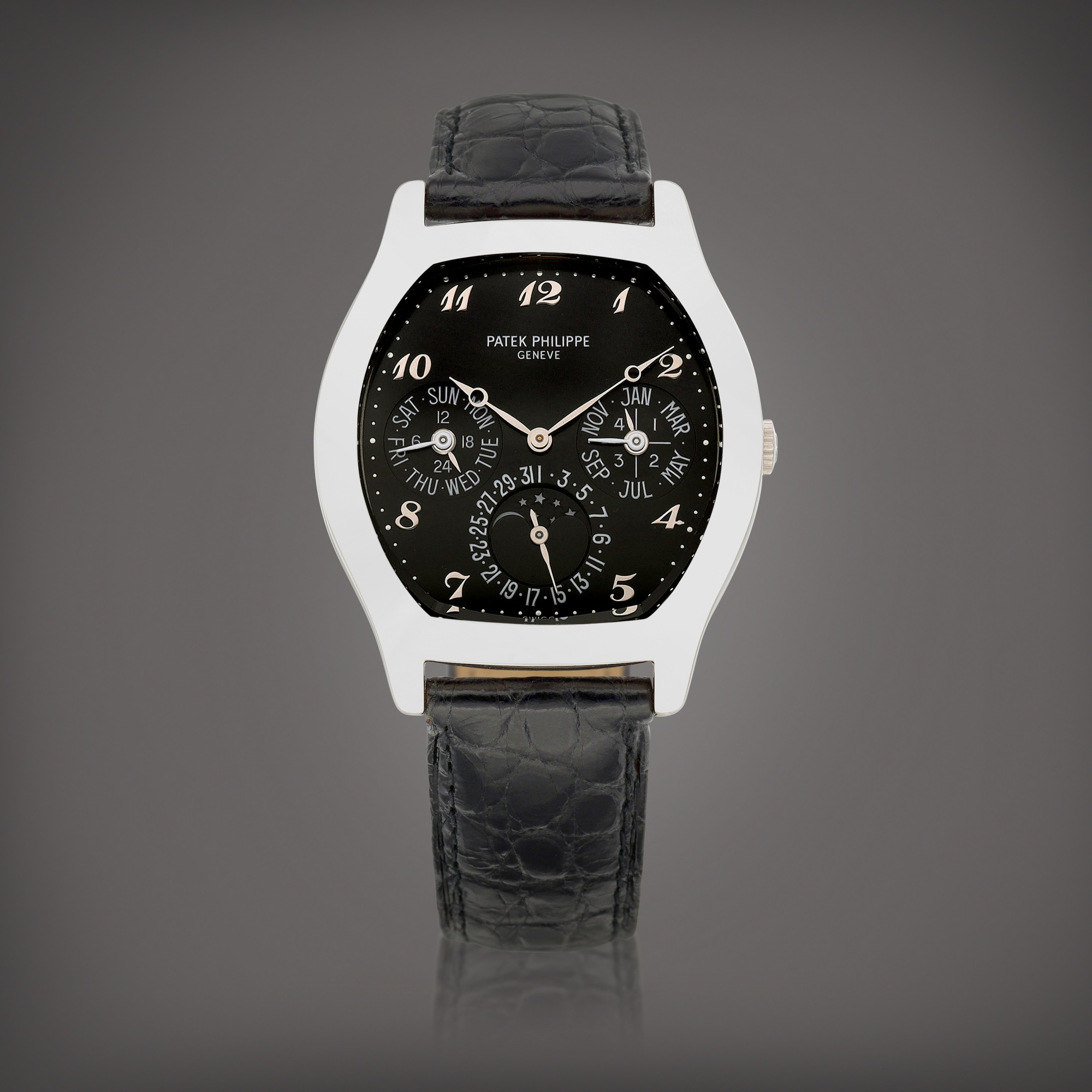 Reference 5041 | A white gold perpetual calendar wristwatch with day ...