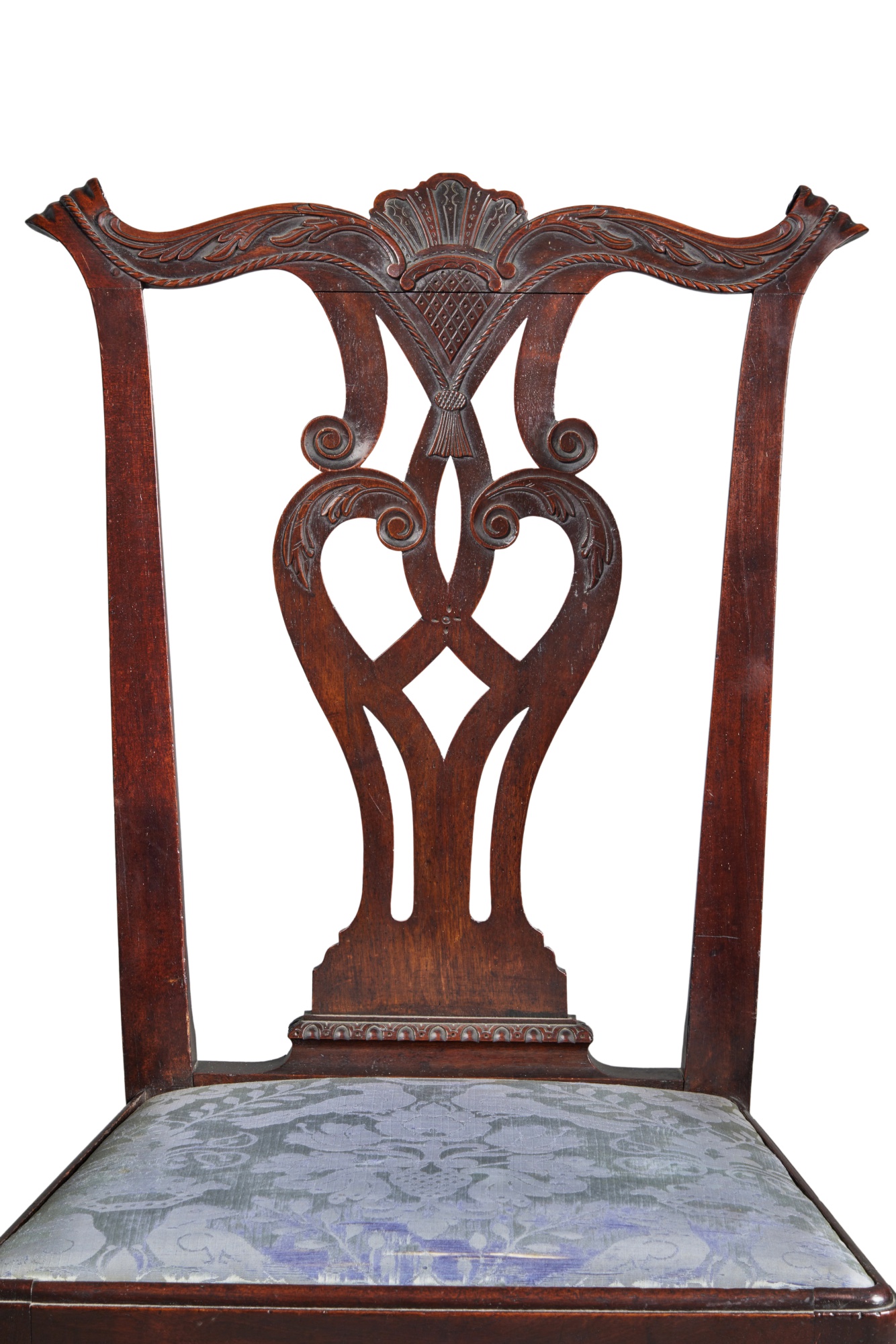 Important Set of Six Chippendale Carved Mahogany Side Chairs, Carving ...