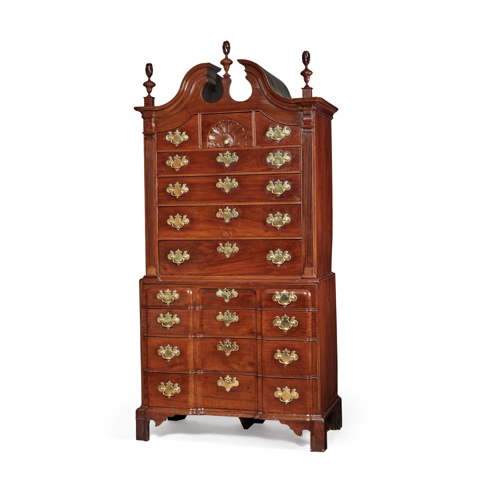 A Chippendale Mahogany Chest-on-Chest, possibly by Benjamin Frothingham ...