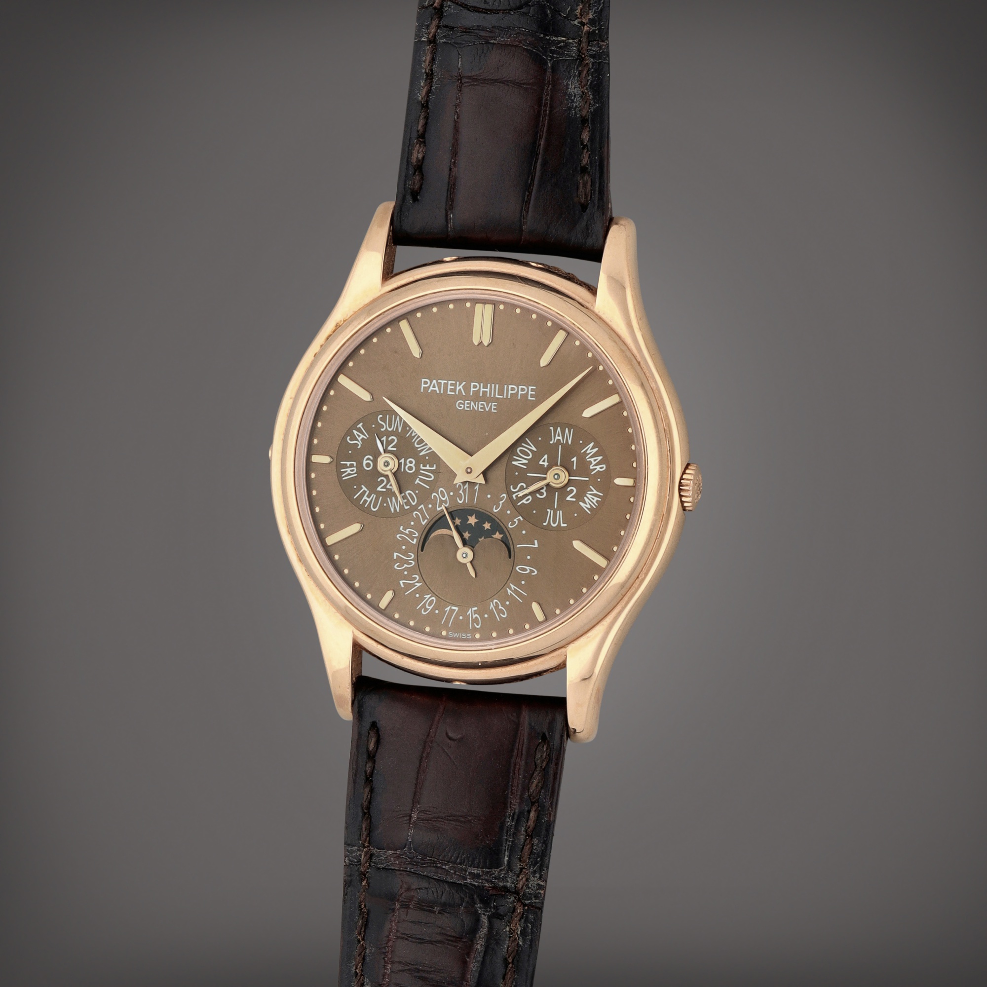 Reference 5140R-001 | A pink gold perpetual calendar wristwatch with ...