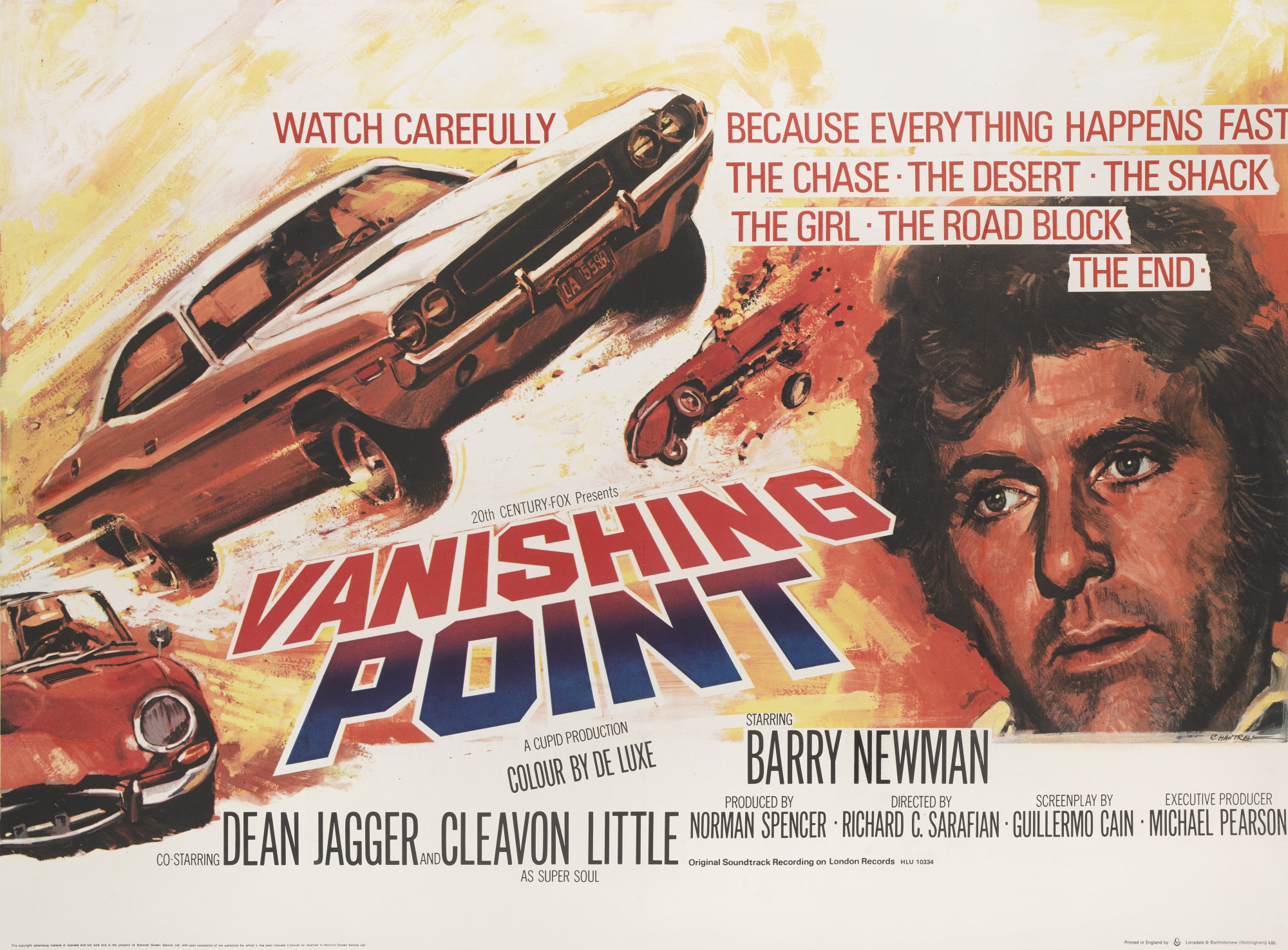 Vanishing Point (1971), poster, British | Original Film Posters | 2023 ...