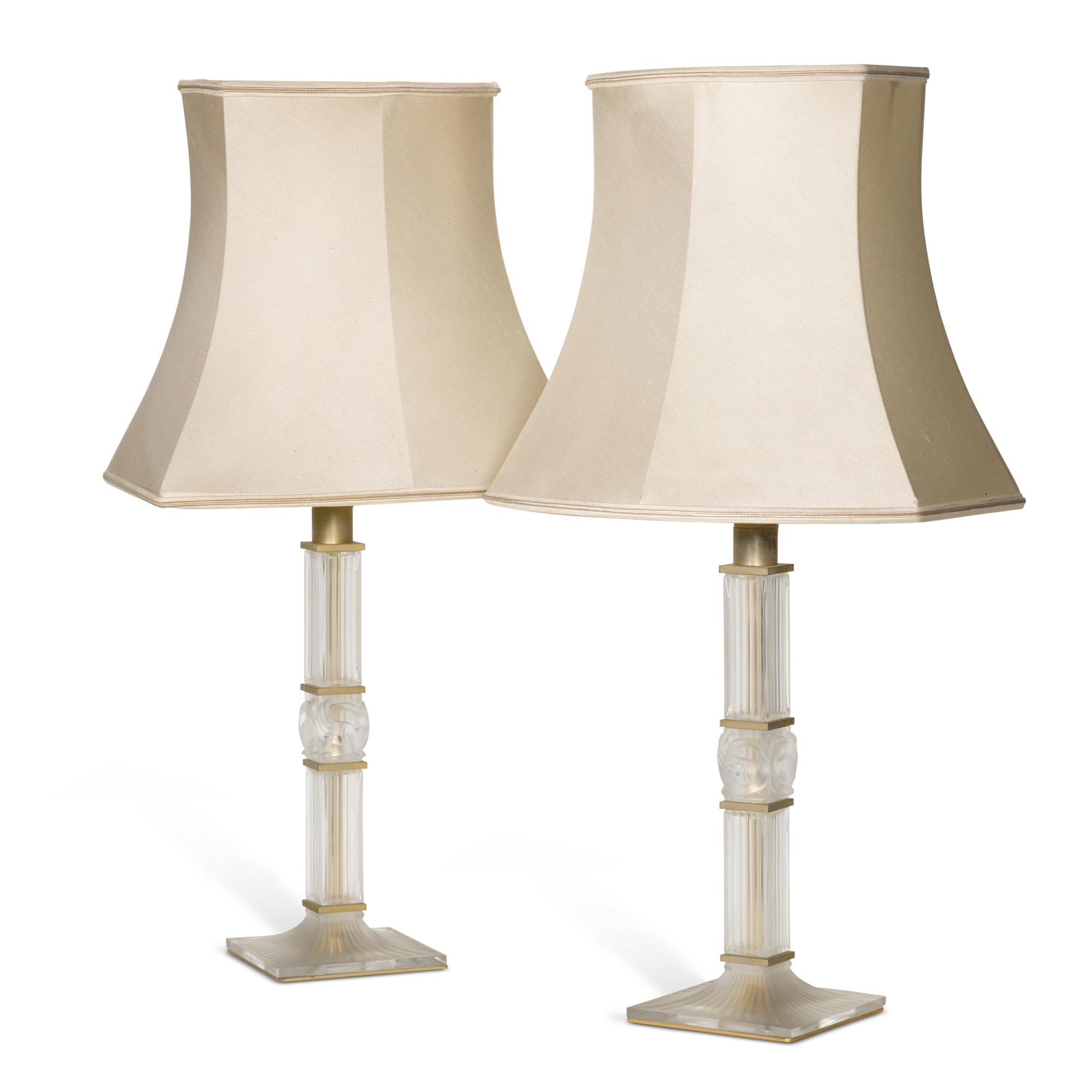 A pair of Lalique 'Josephine' pattern lamps, 20th century | Freddie ...