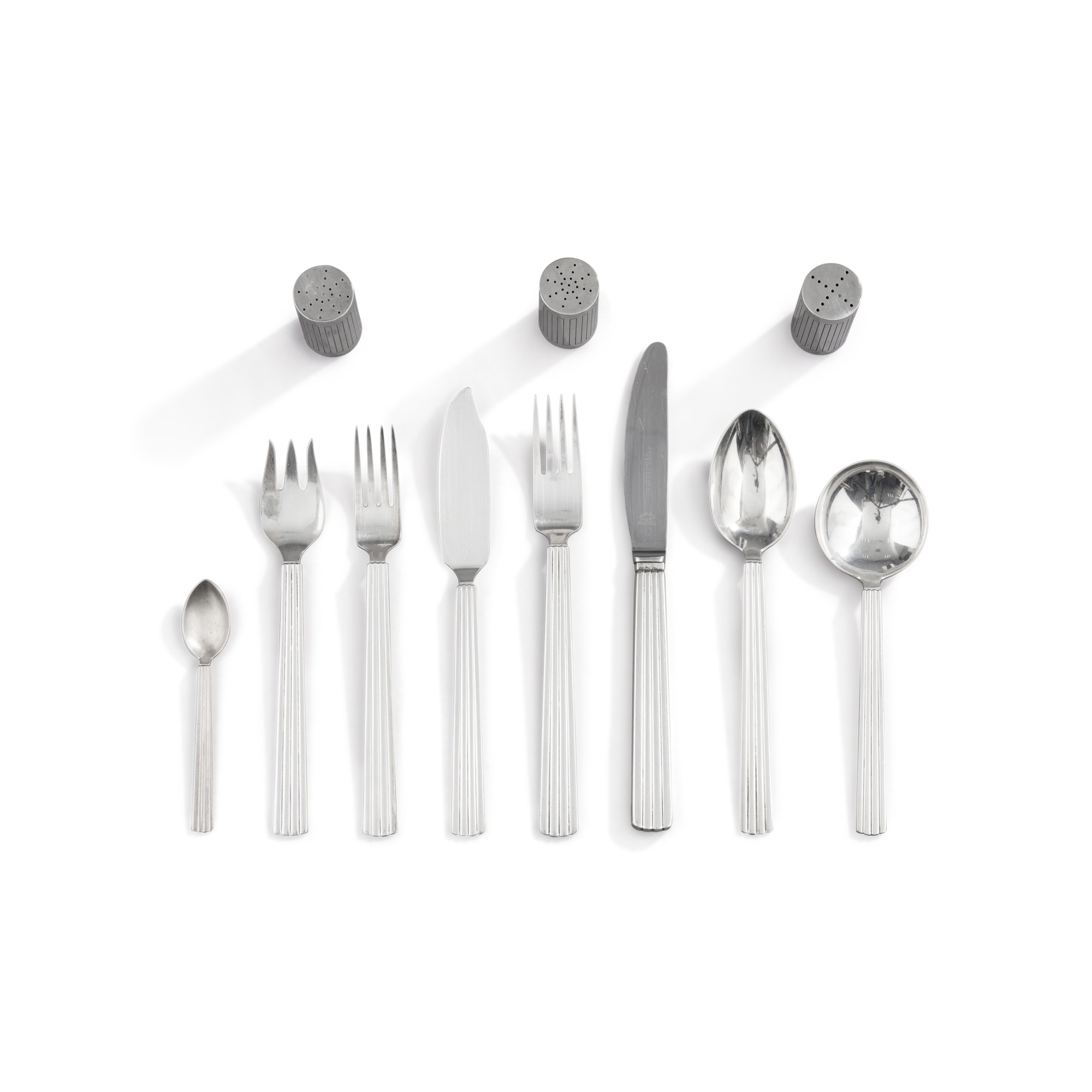 A 58-piece Bernadotte-pattern silver partial flatware set, Jensen ...