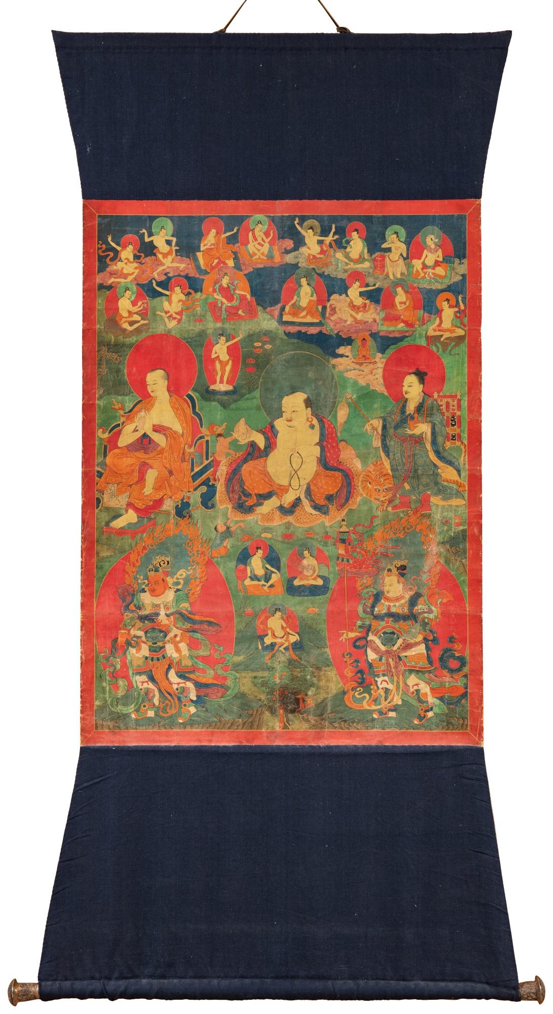 A thangka depicting the Luohan Nagasena, Tibet, 17th century | 西藏 十七世紀 ...