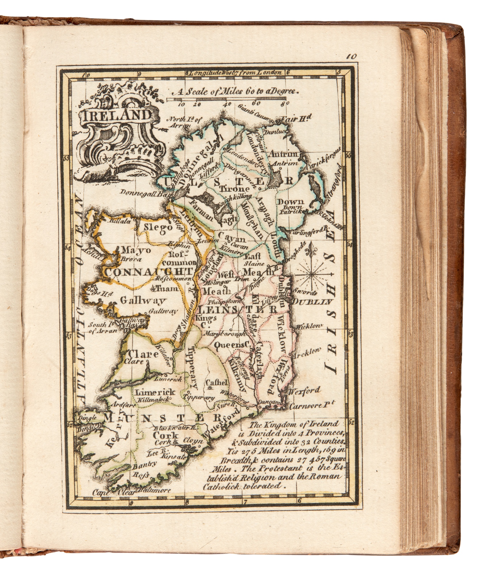 John Gibson | Atlas Minimus. London, 1758, contemporary calf, 16mo ...