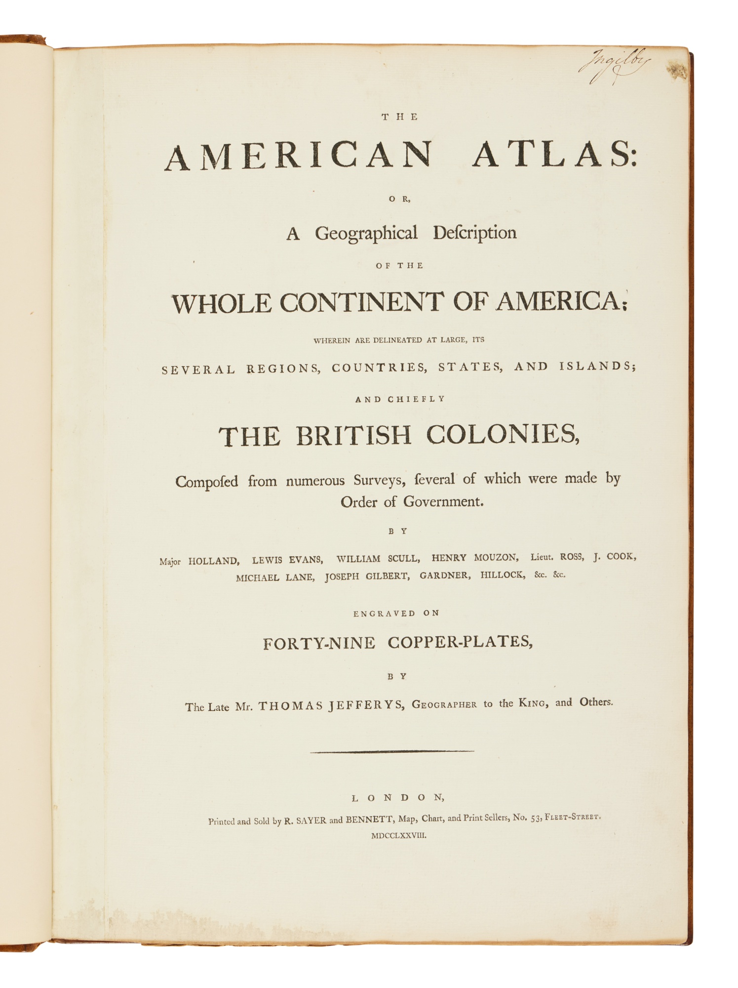 Jefferys, Thomas | "One of the most authoritative and comprehensive ...
