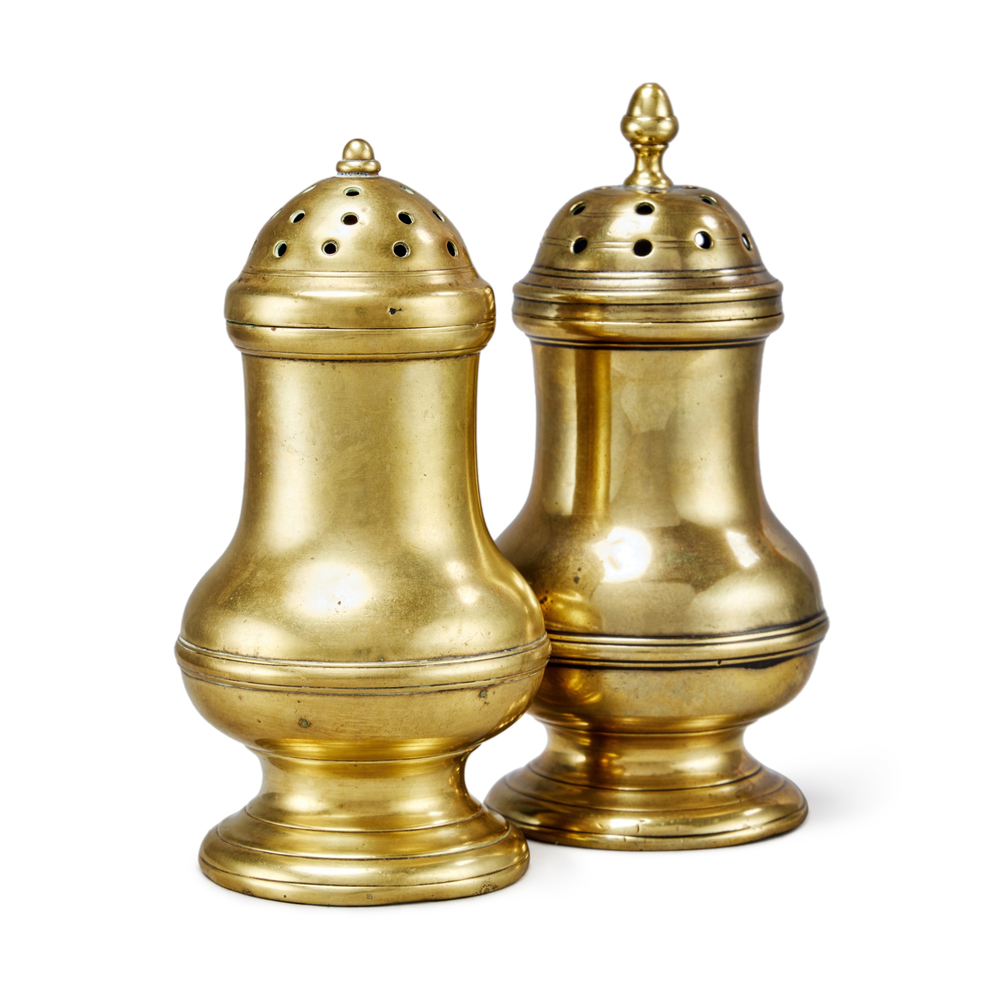 Group of Four English Cast Brass Casters, 18th Century | The Kindig ...