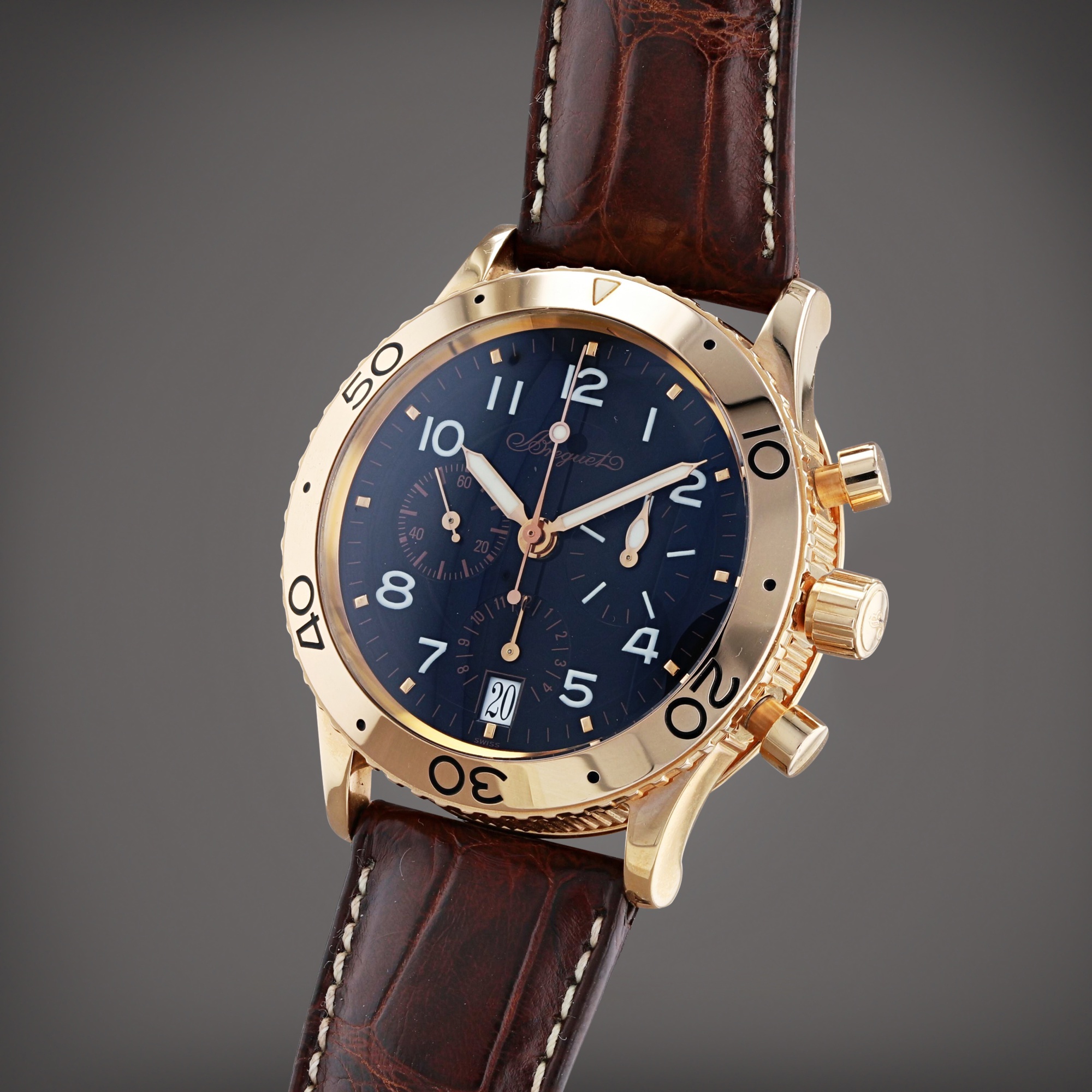 Type XX Transatlantique, reference 3820 Montre bracelet chronographe ...