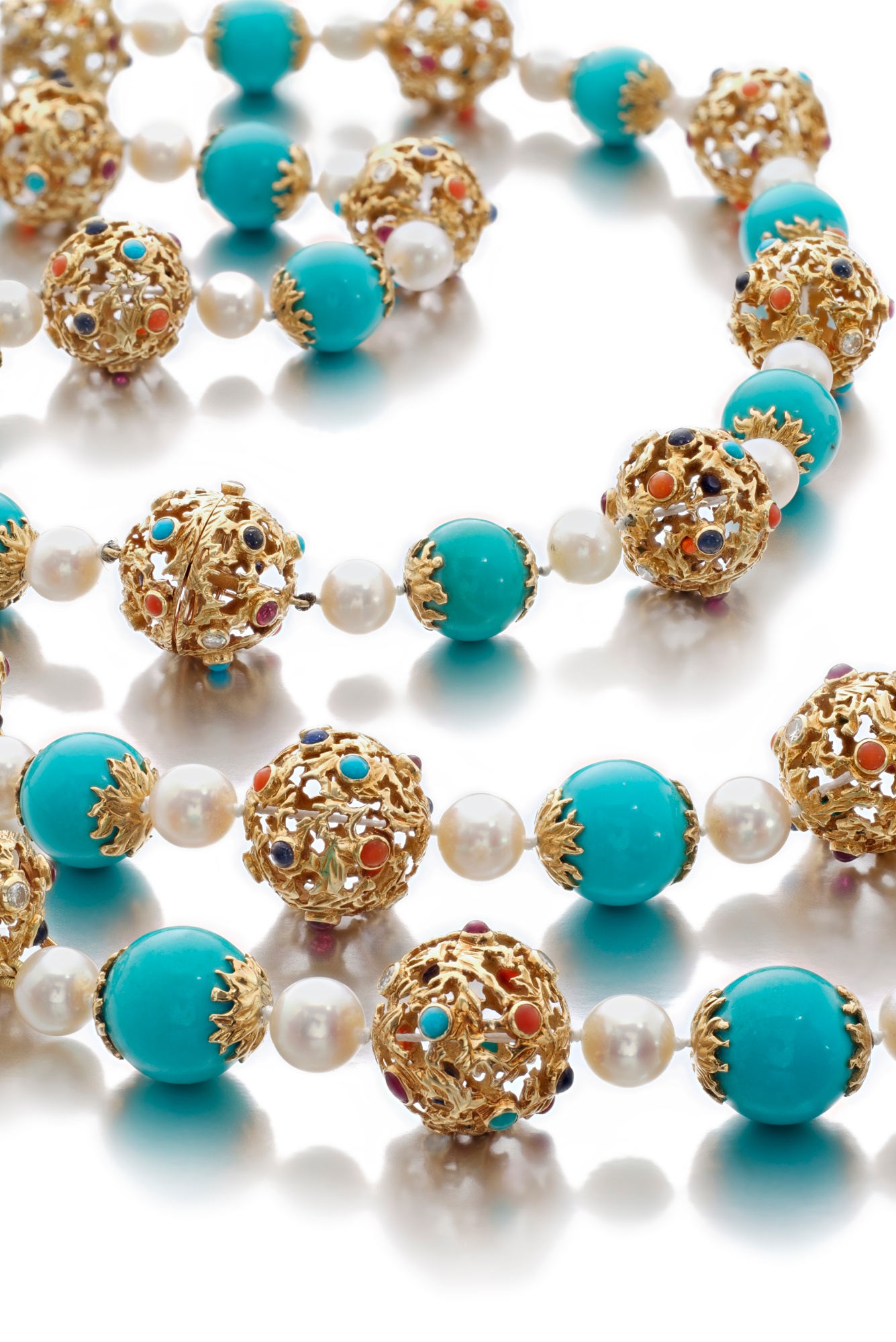 Gem set and diamond sautoir | 梵克雅寶 寶石及鑽石長項鏈 | Magnificent Jewels and ...