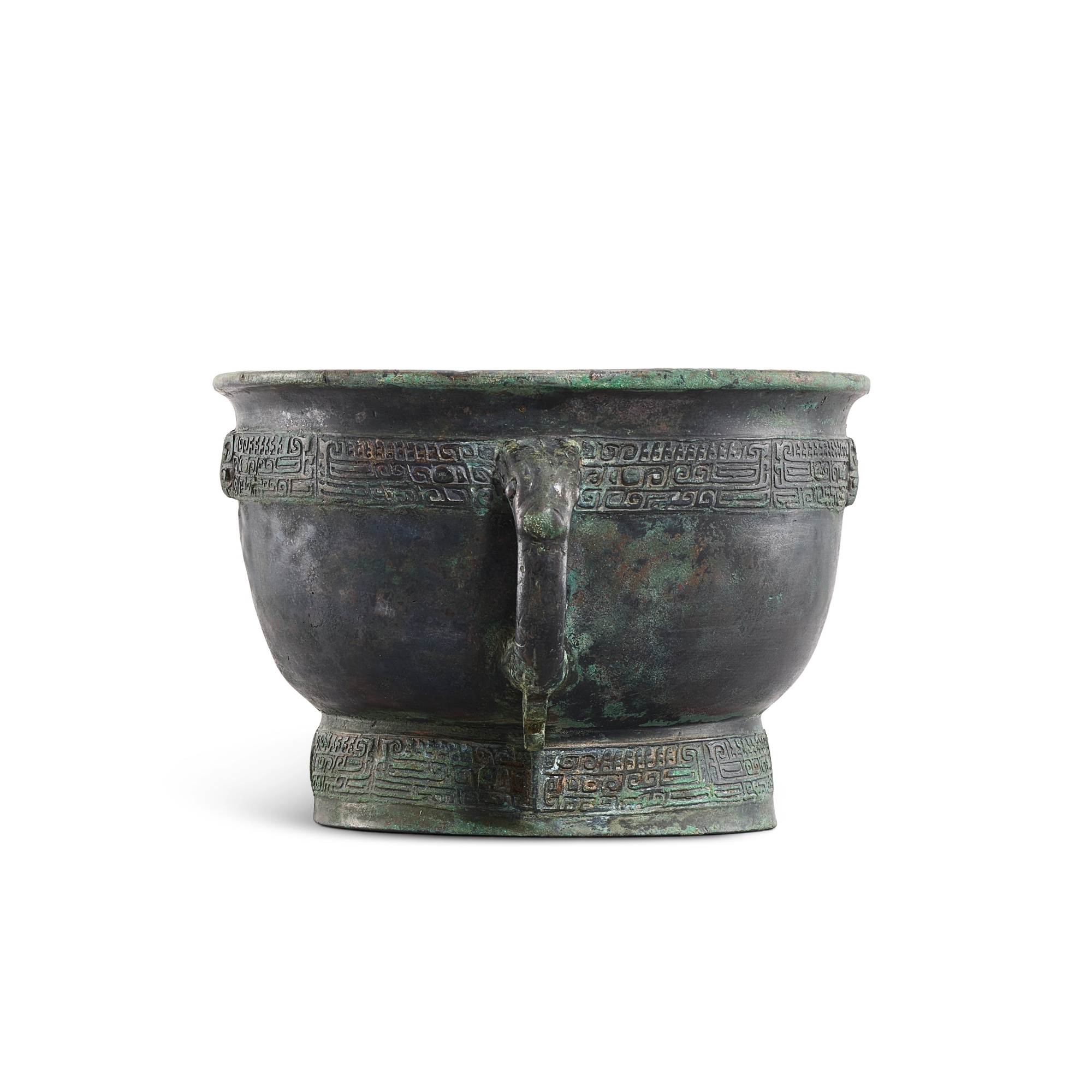 An inscribed archaic bronze ritual food vessel, Gui, Western Zhou ...