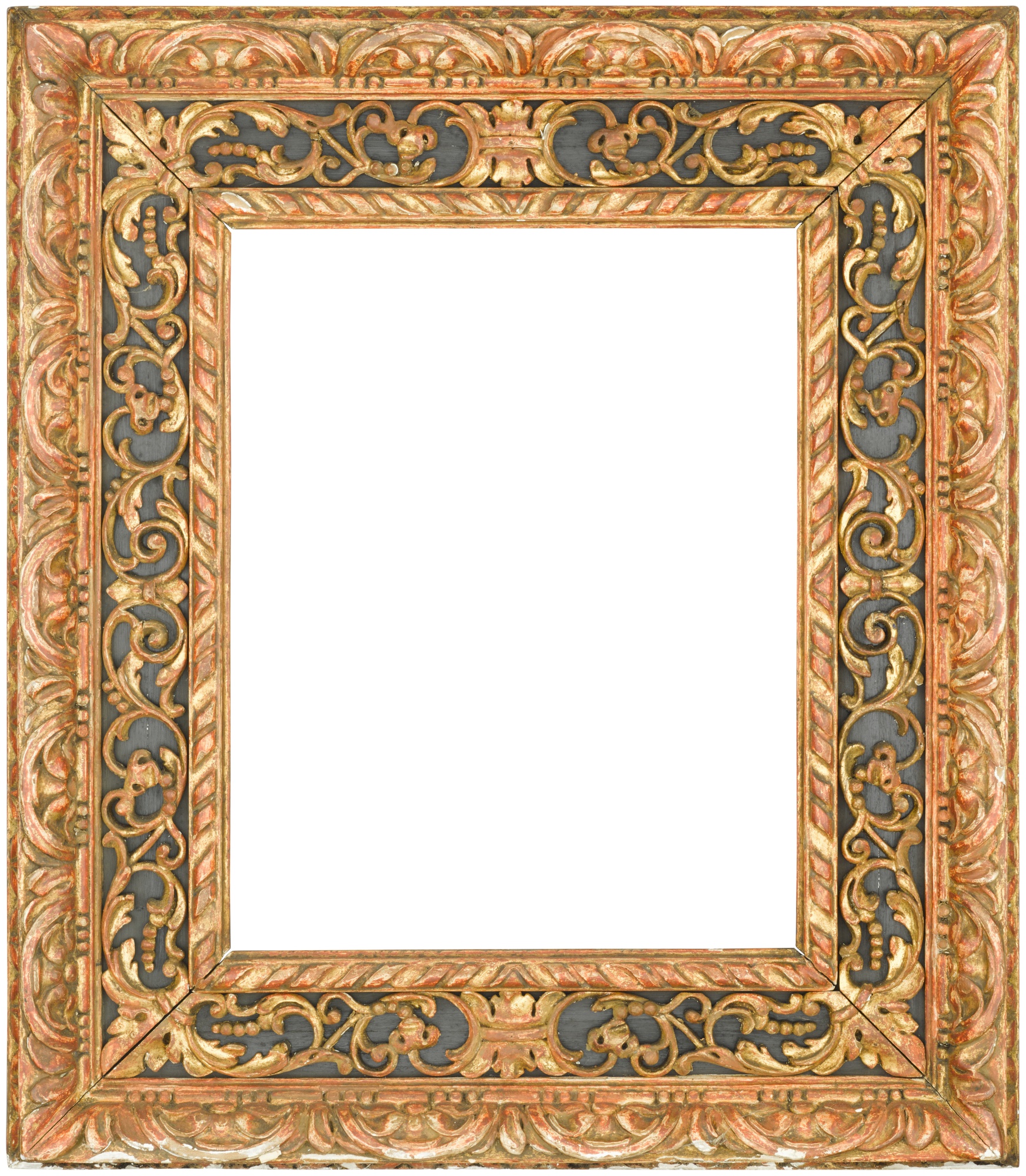 A 19th-century Italian carved, parcel-gilt and polychrome cassetta ...