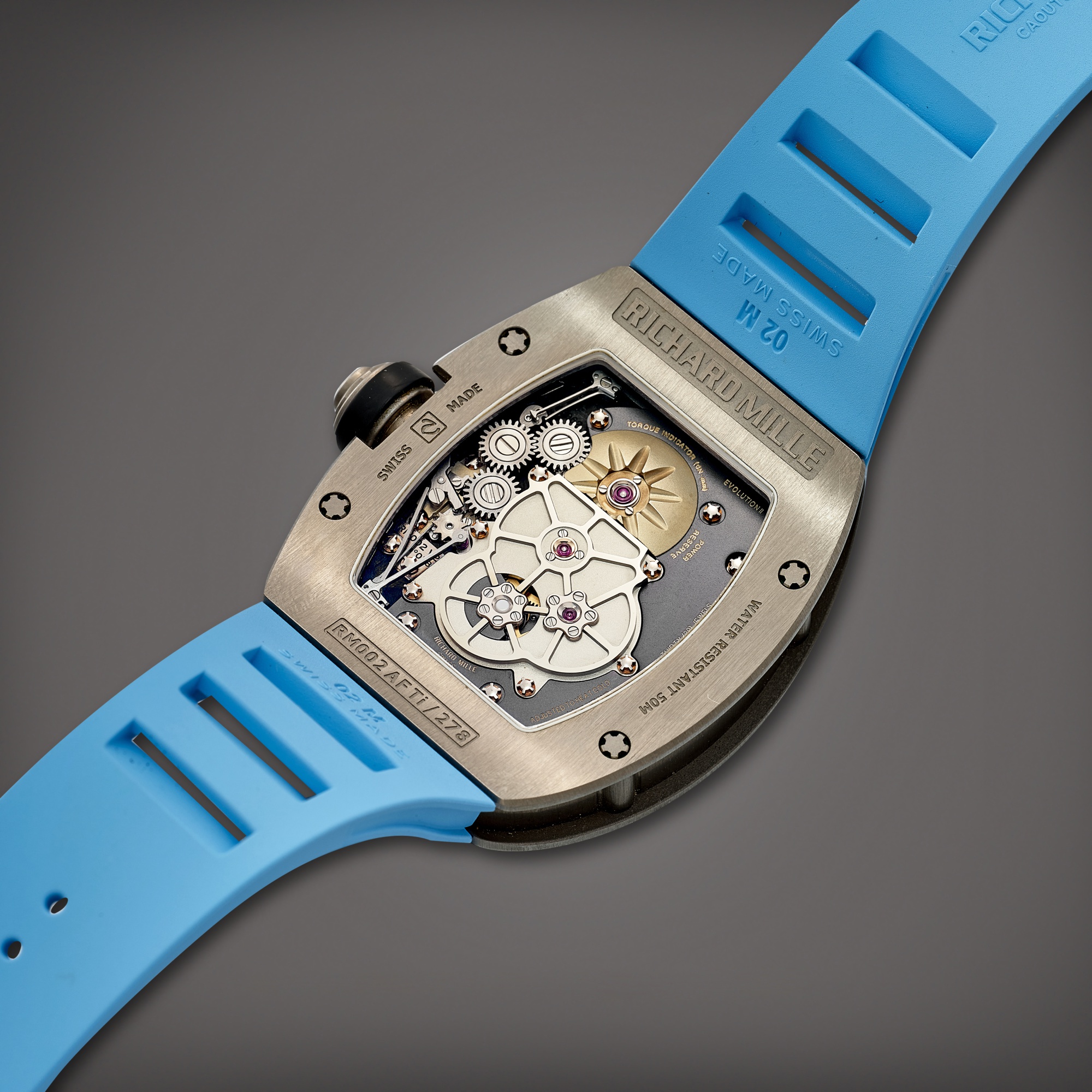 Reference RM002 | A titanium semi-skeletonised tourbillon wristwatch ...