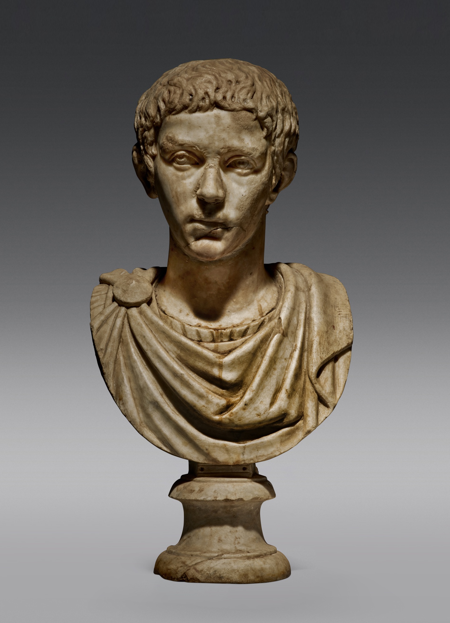 A Fragmentary Roman Marble Portrait Head of a Youth, circa 200 A.D., on ...